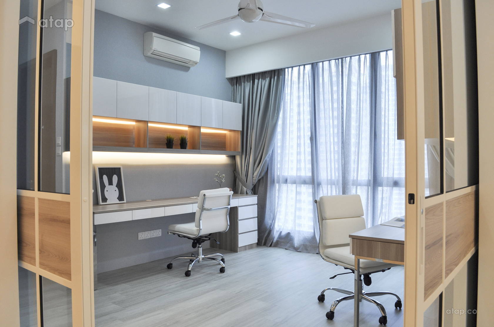 Minimalistic Modern Study Room condominium design ideas & photos ...