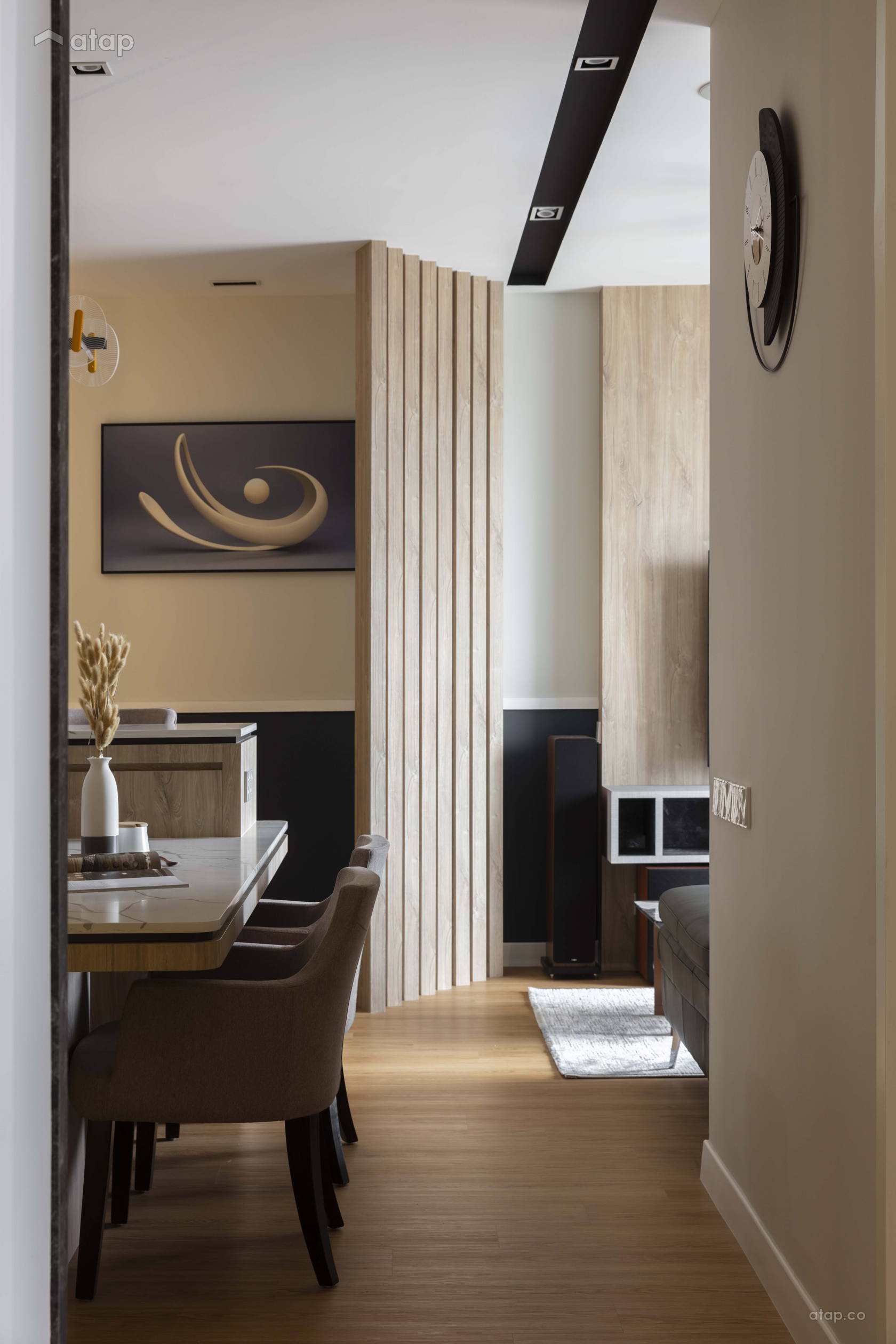 Contemporary Zen Dining Room Living Room condominium design ideas ...