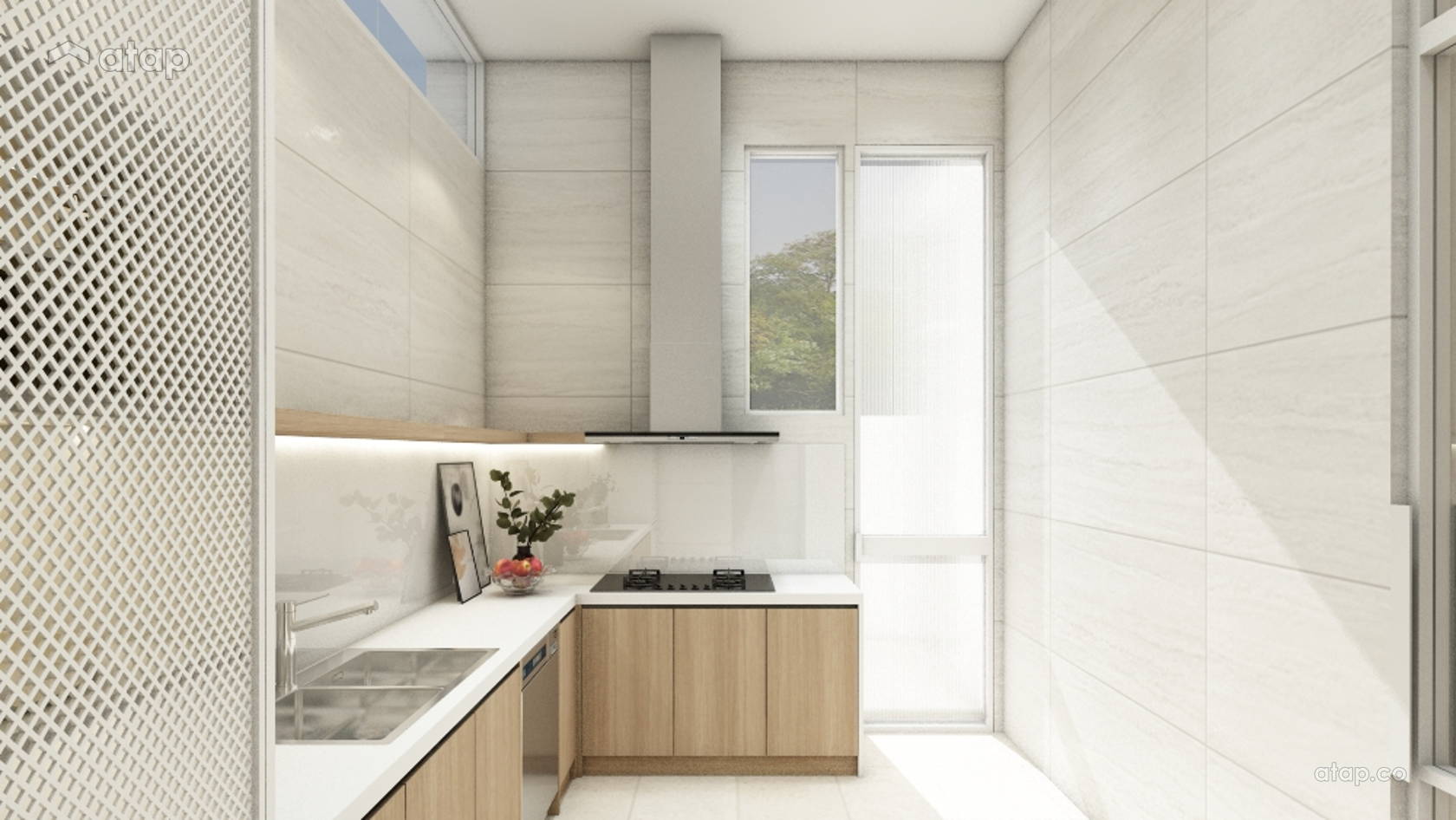 Minimalistic Kitchen semi-detached design ideas & photos Malaysia | Atap.co