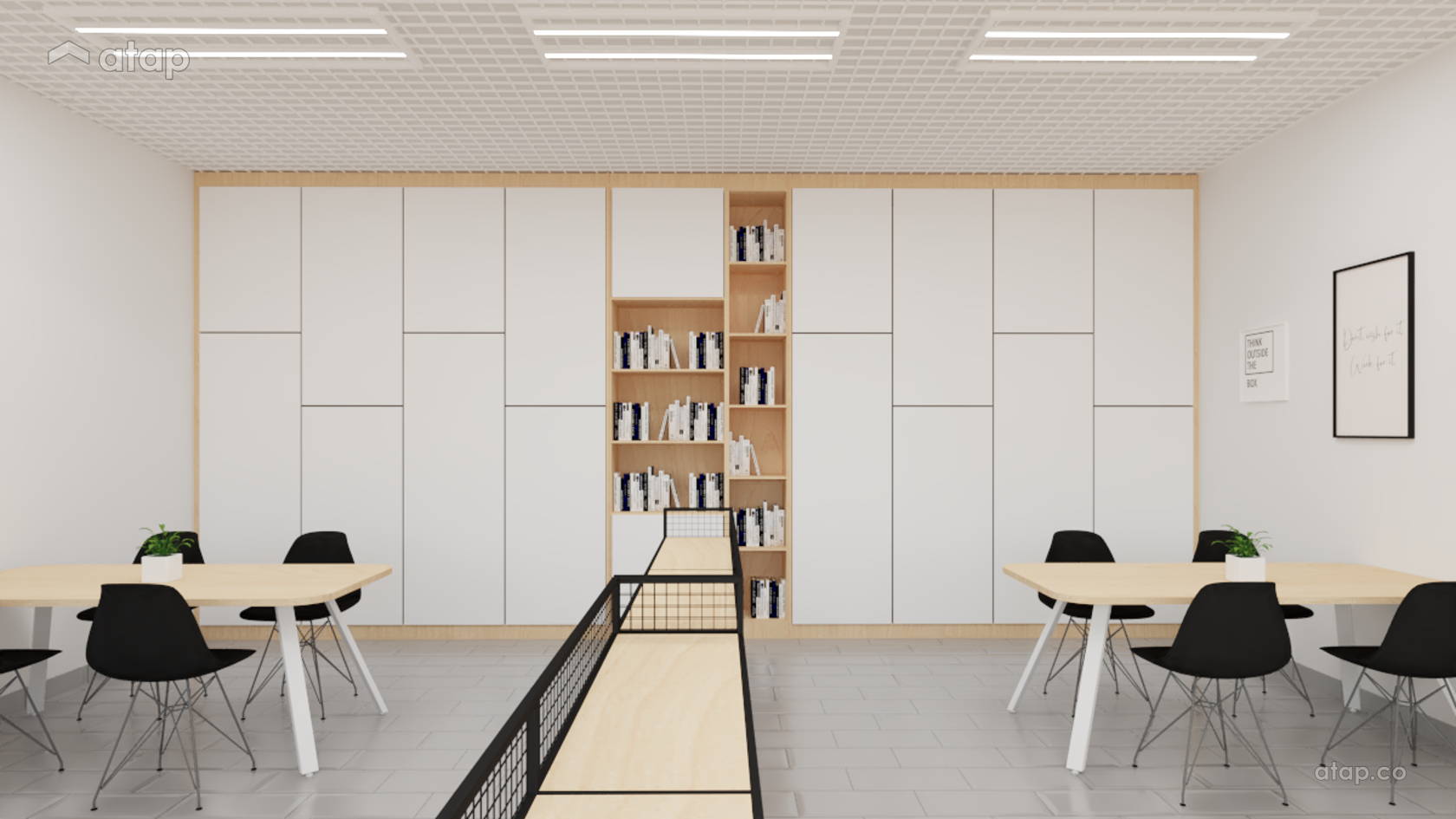 Minimalistic Scandinavian Study Room condominium design ideas & photos ...