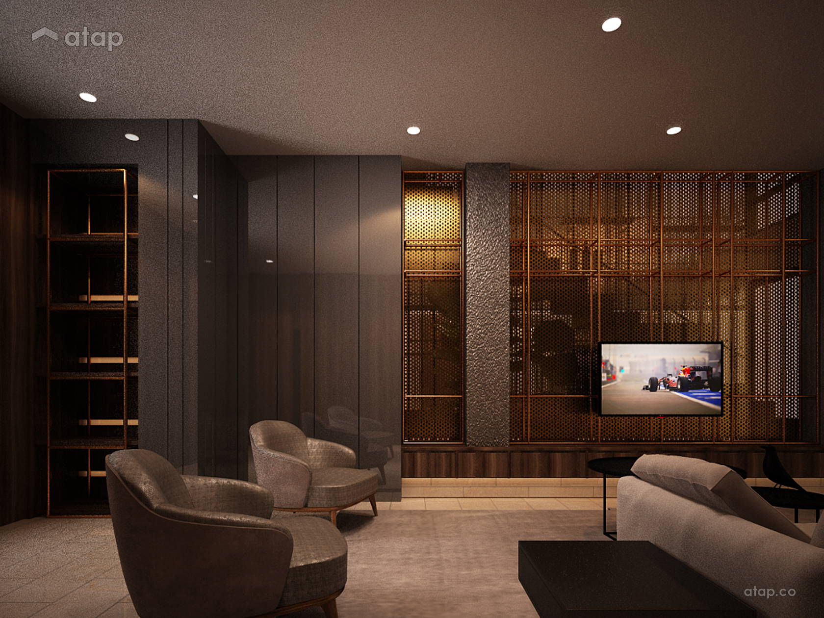 Modern Living Room semi-detached design ideas & photos Malaysia | Atap.co