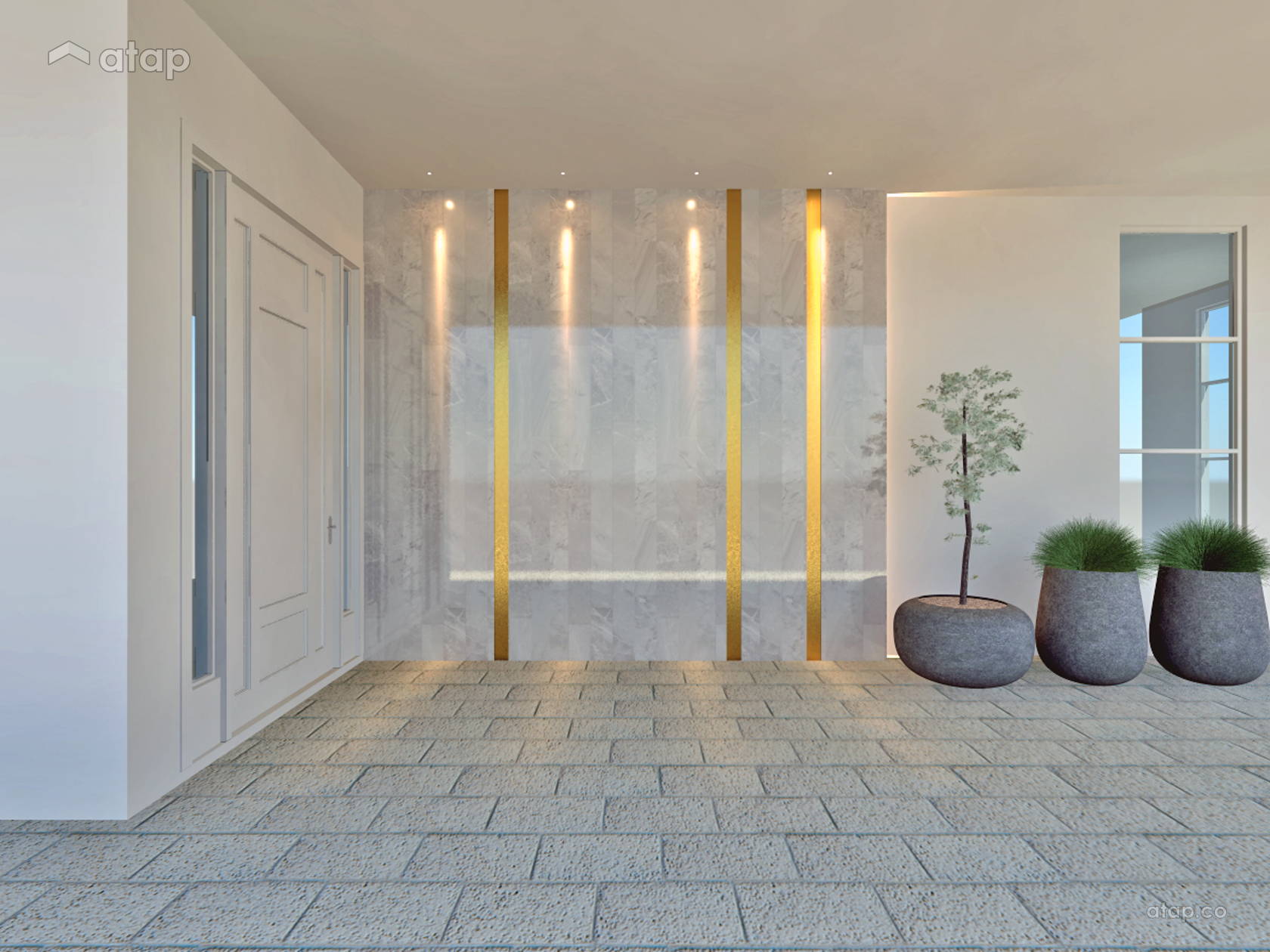 Contemporary Modern Exterior Foyer bungalow design ideas & photos ...