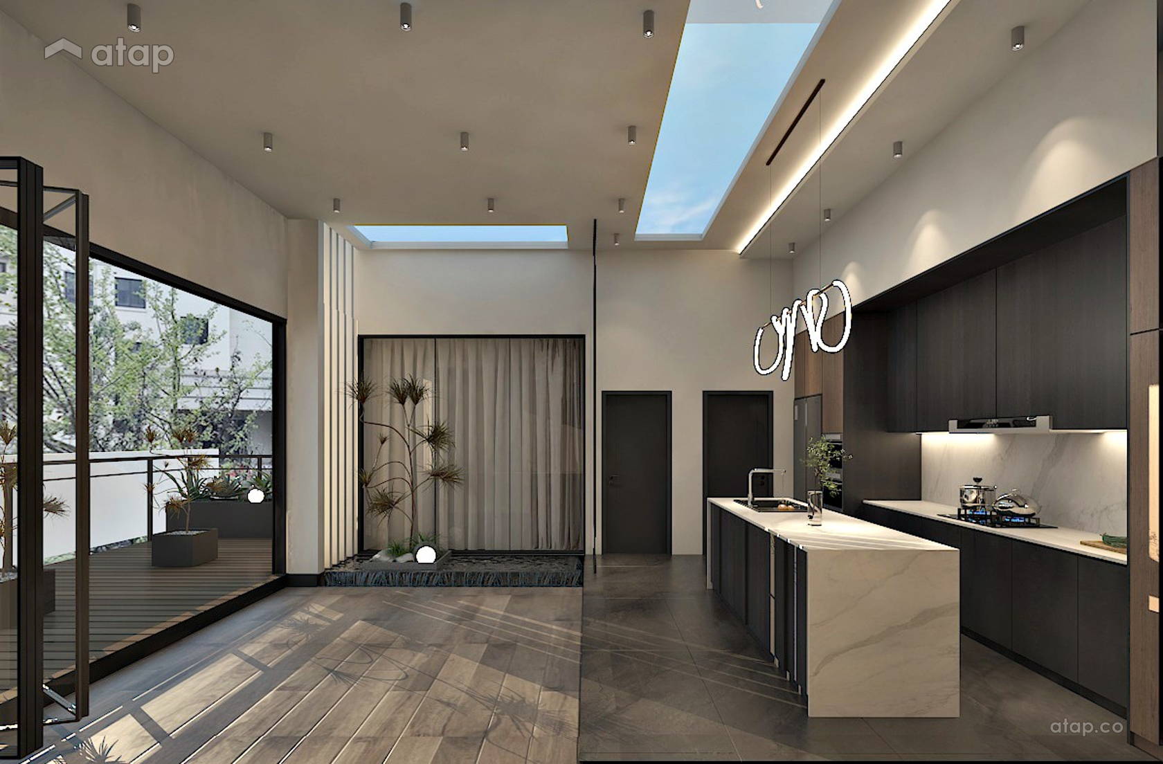 Contemporary Garden Kitchen semi-detached design ideas & photos ...