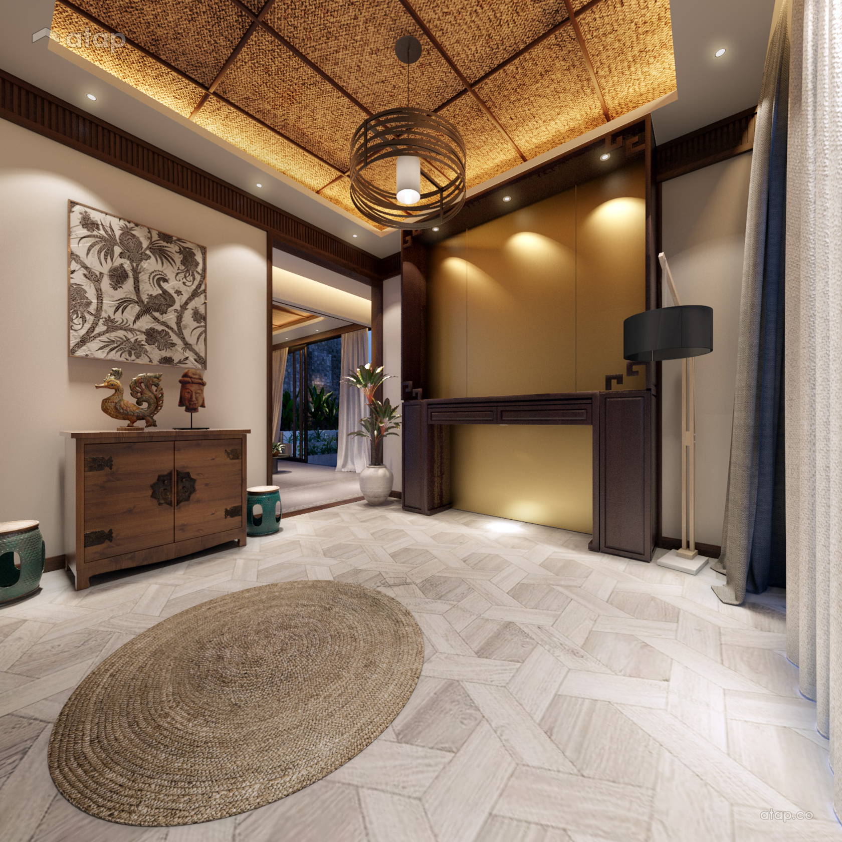 Asian Vintage Foyer terrace design ideas & photos Malaysia | Atap.co