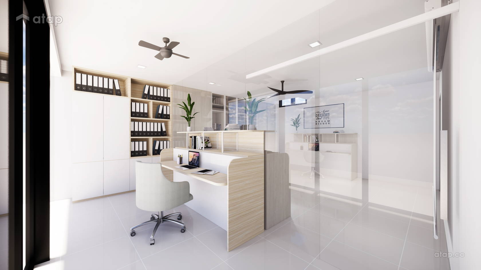 Minimalistic Modern Office terrace design ideas & photos Malaysia | Atap.co