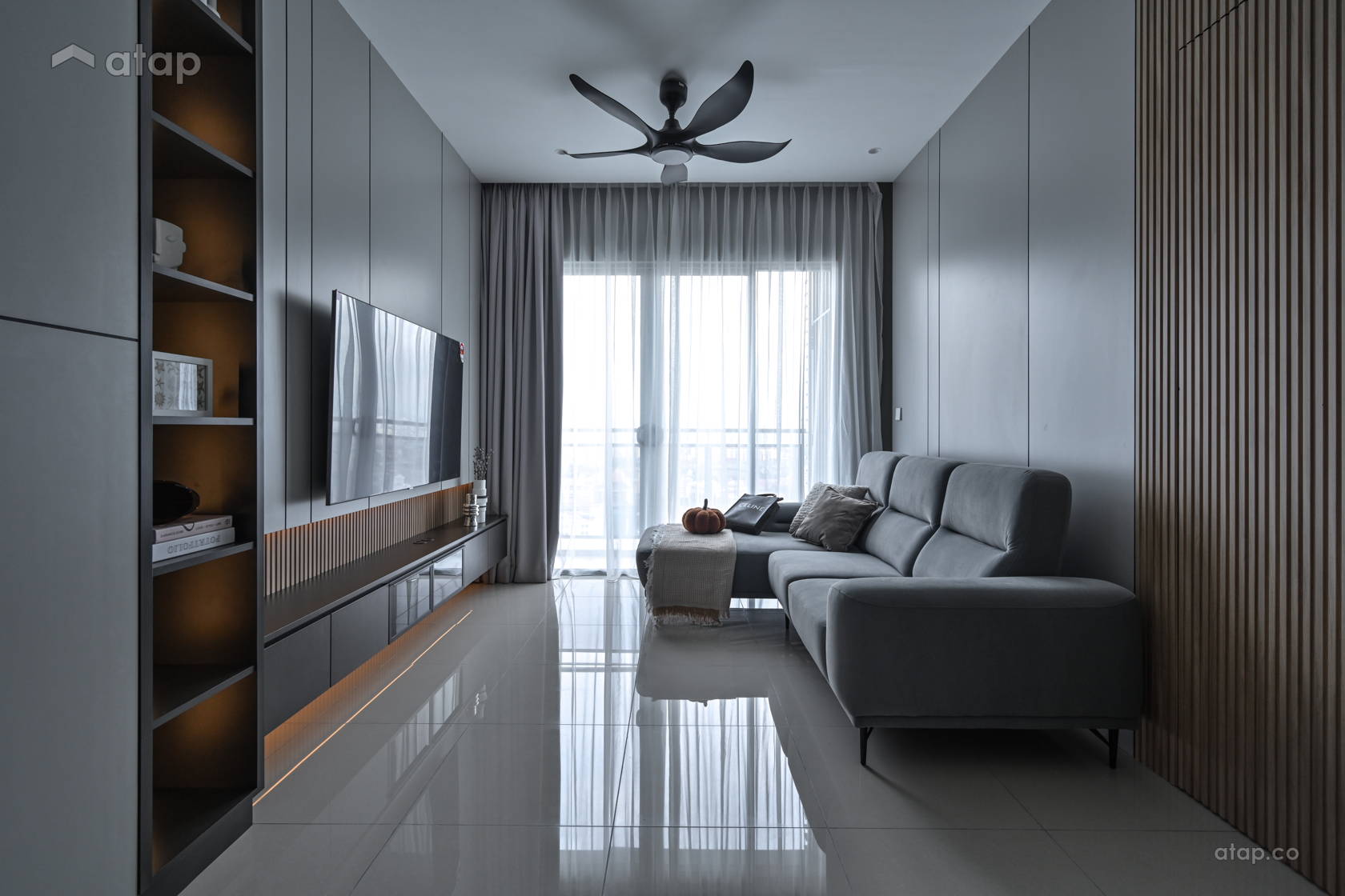 Contemporary Modern Living Room condominium design ideas & photos Malaysia | Atap.co
