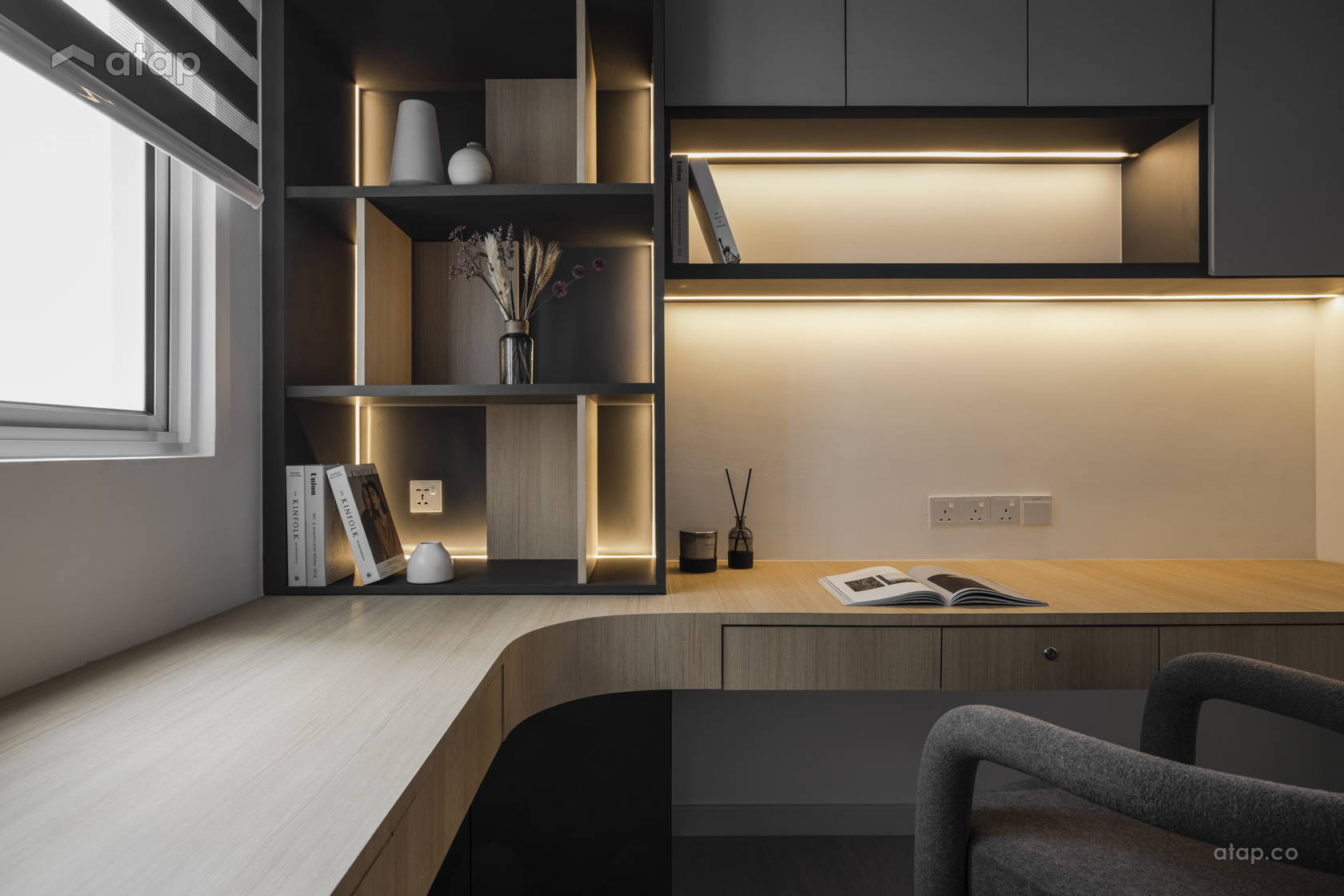 Contemporary Minimalistic Study Room condominium design ideas & photos ...