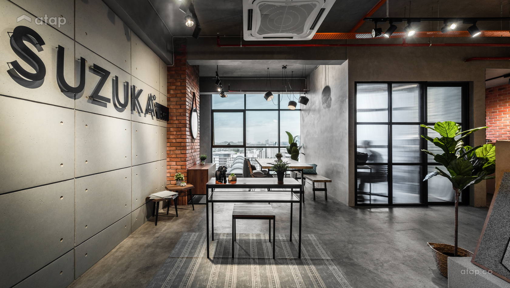 Contemporary Rustic Office Retail skyscraper design ideas & photos ...