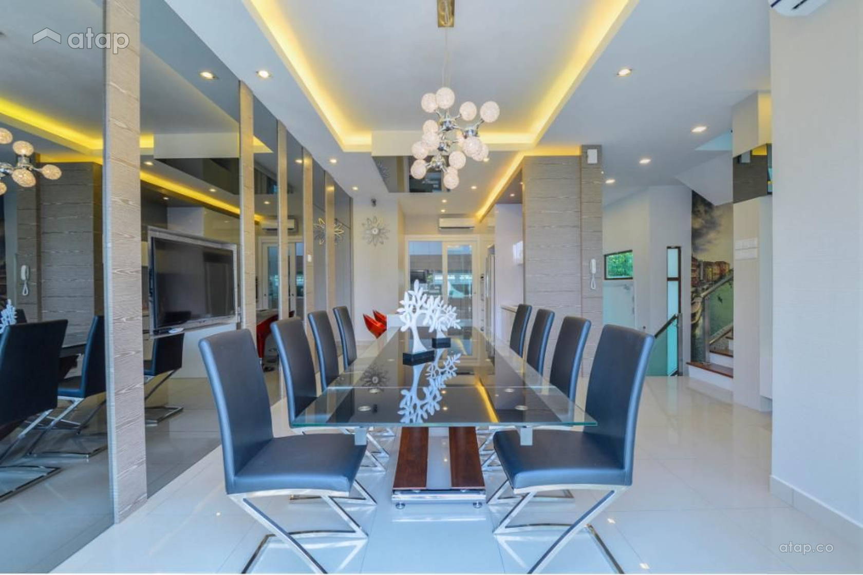 Contemporary Modern Dining Room semi-detached design ideas & photos ...