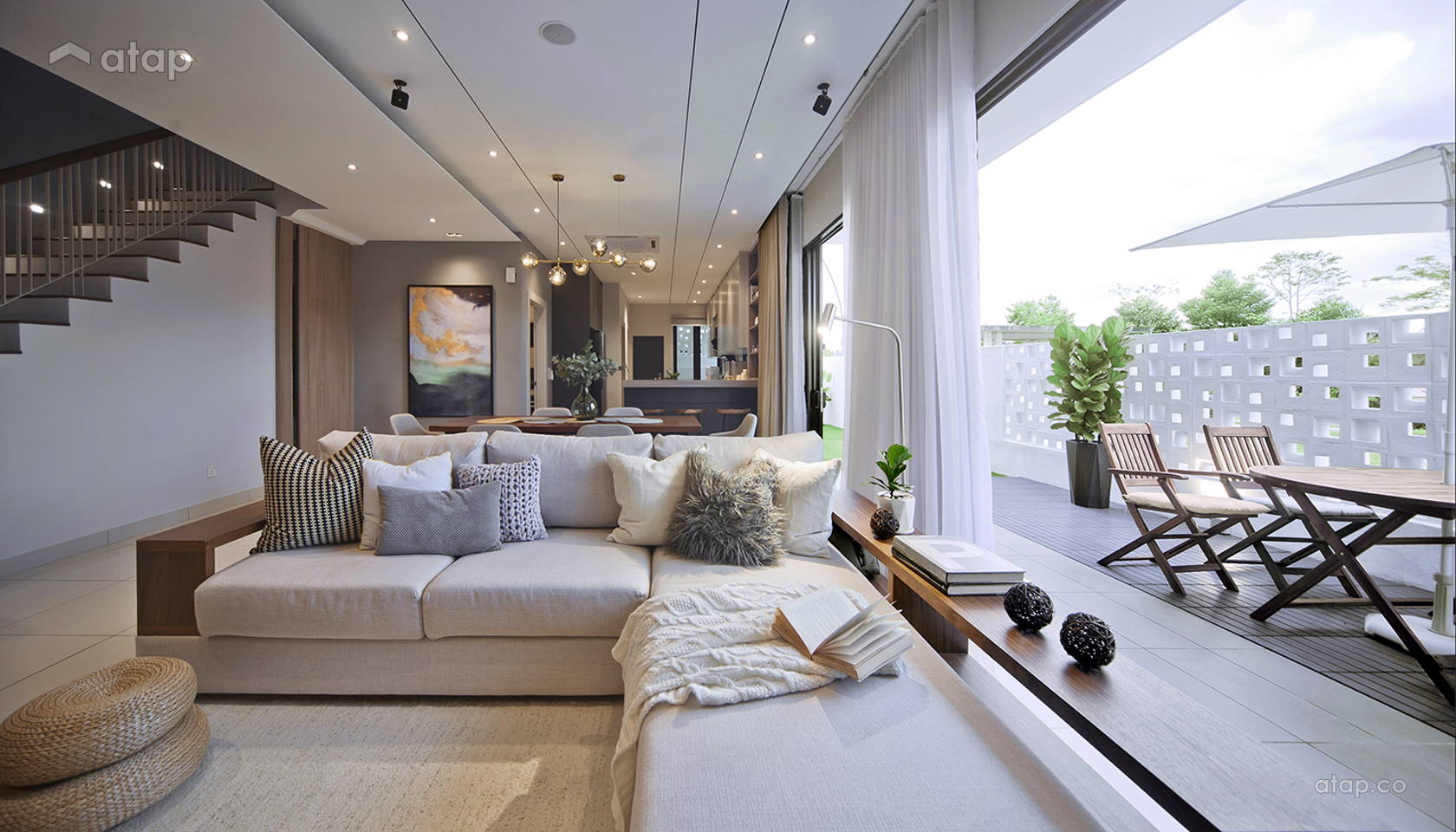 Contemporary Modern Garden Living Room terrace design ideas & photos ...