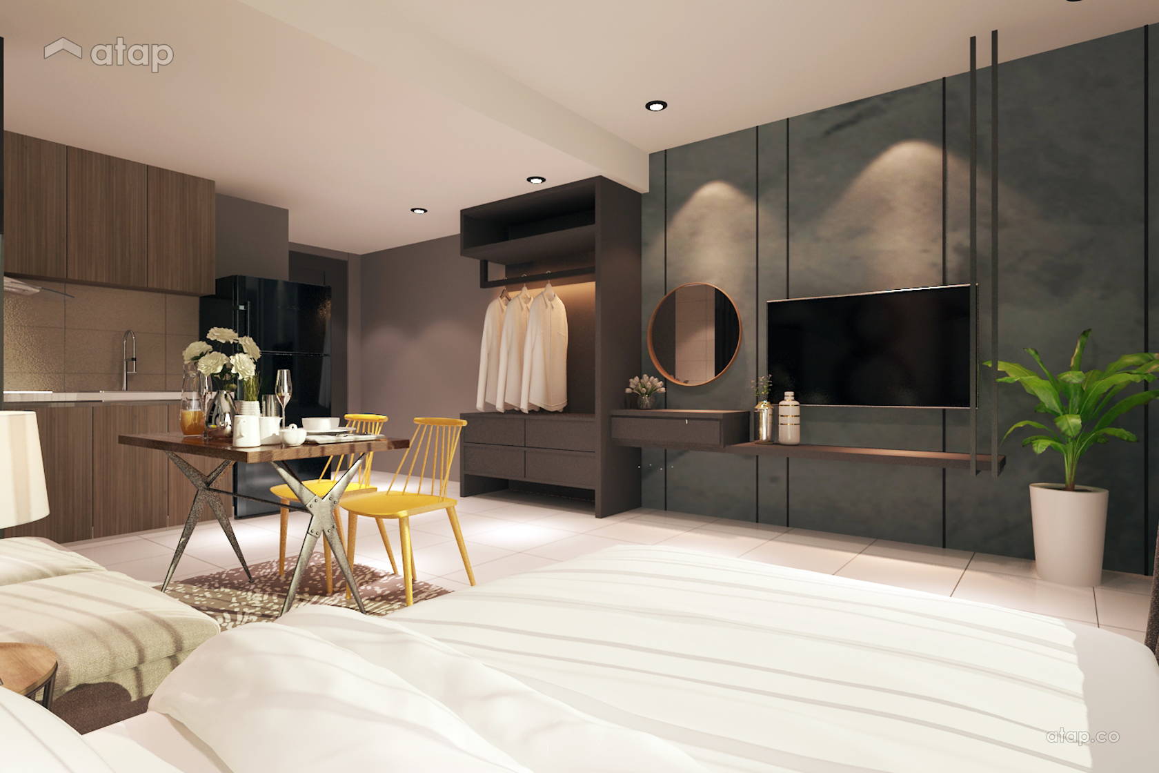 Contemporary Modern Bedroom condominium design ideas & photos Malaysia ...