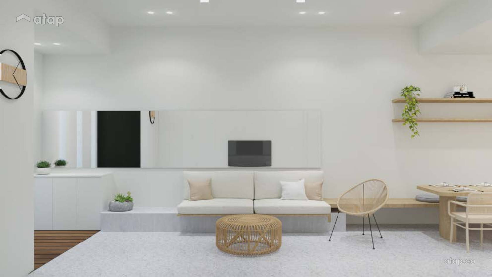 Minimalistic Zen Living Room terrace design ideas & photos Malaysia ...