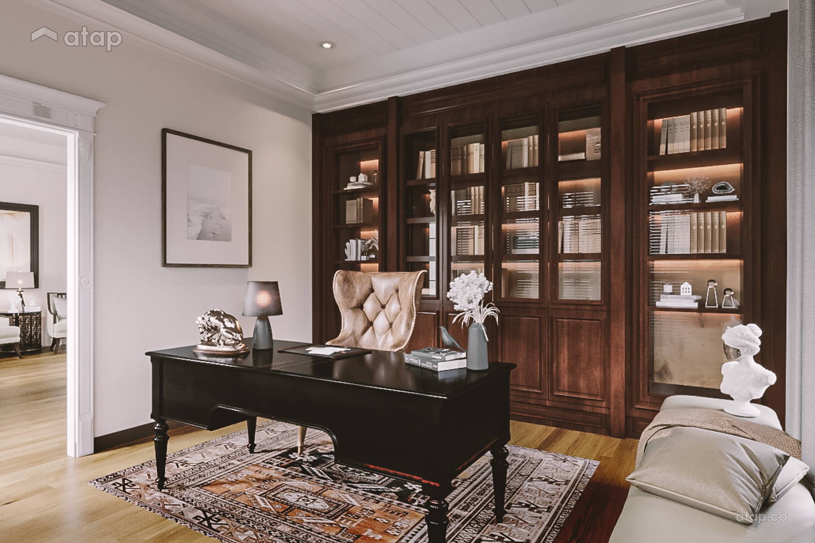 Classic Study Room bungalow design ideas & photos Malaysia | Atap.co