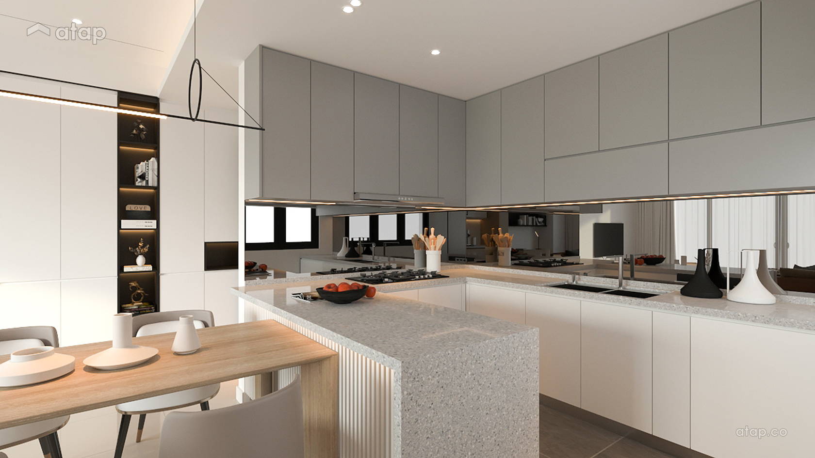 Contemporary Dining Room Kitchen condominium design ideas & photos ...