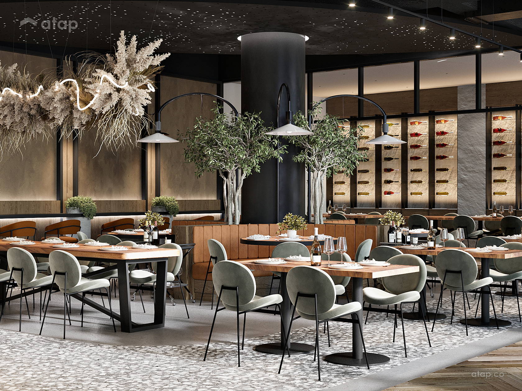 Industrial Modern Dining Room Garden others design ideas & photos ...