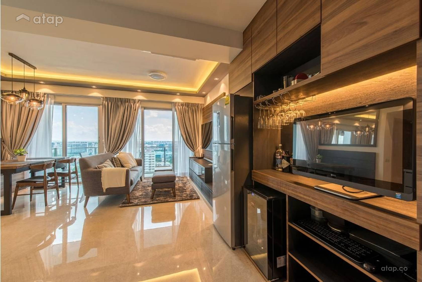 Contemporary Modern Living Room condominium design ideas & photos ...