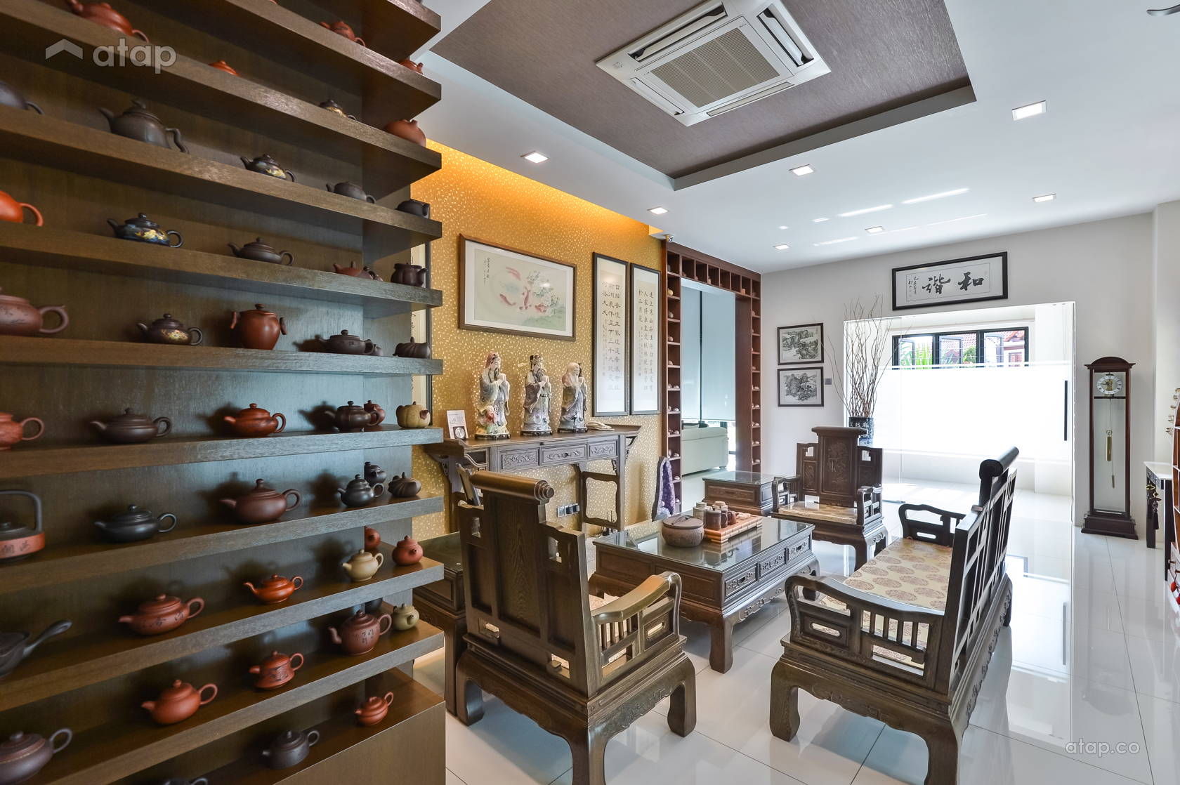 Asian Zen Foyer Living Room bungalow design ideas & photos Malaysia ...
