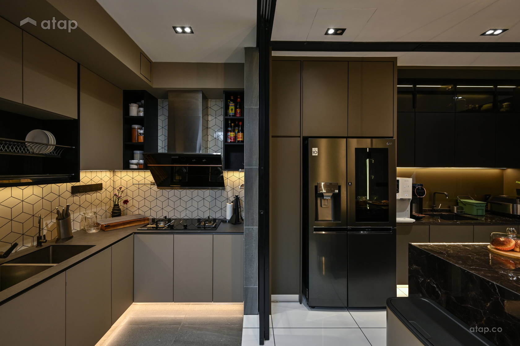 Contemporary Modern Kitchen semi-detached design ideas & photos ...