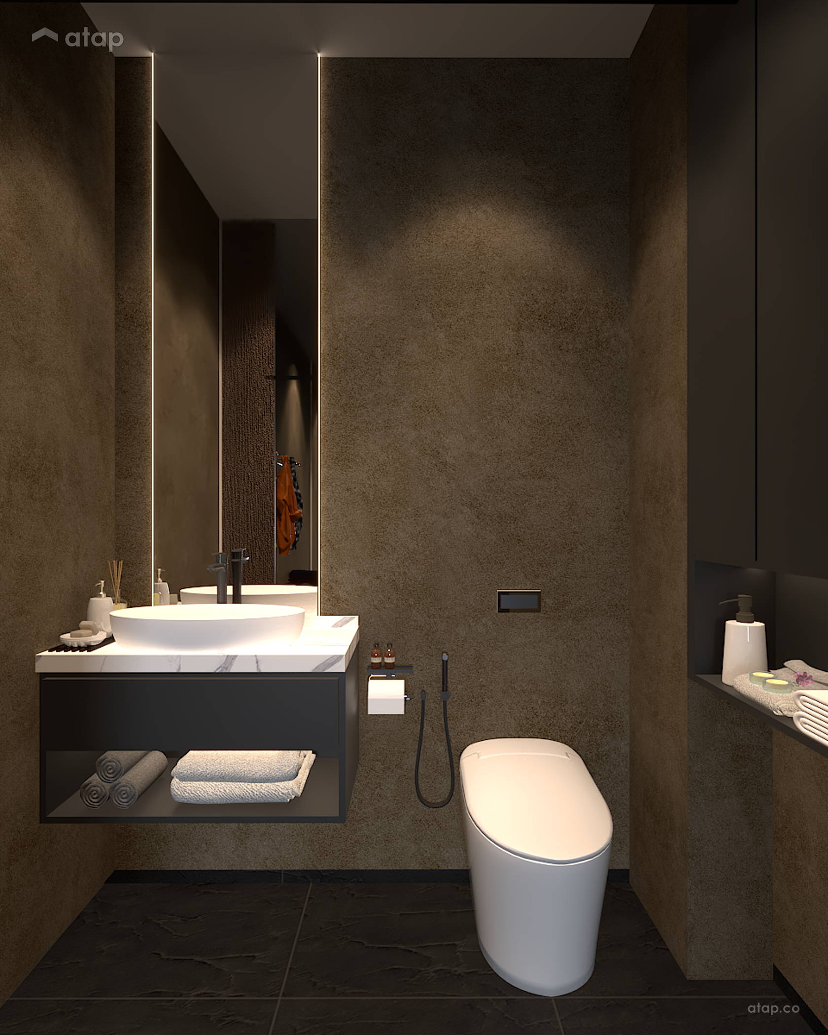 Minimalistic Modern Bathroom terrace design ideas & photos Malaysia ...