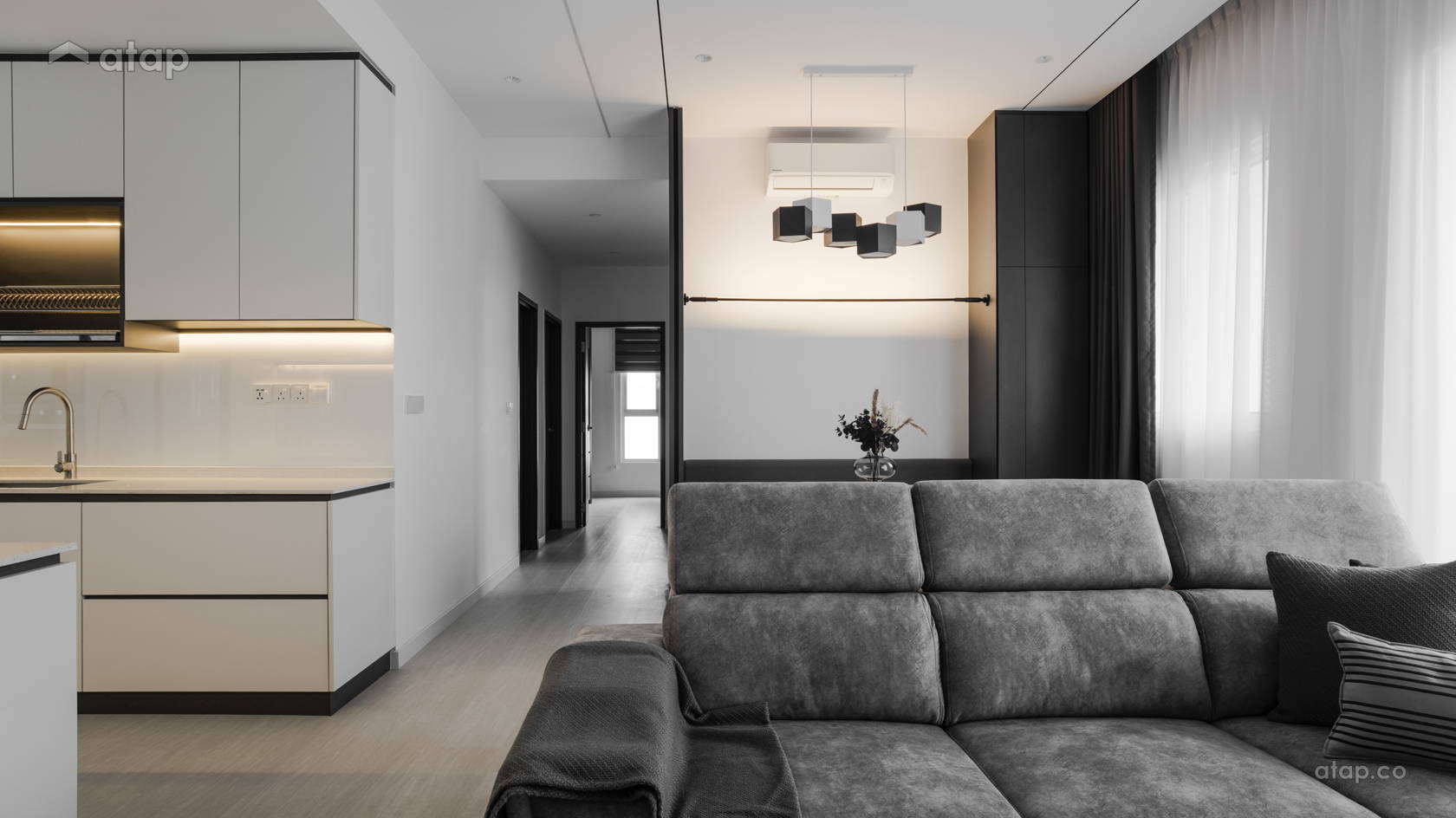 Minimalistic Kitchen Living Room condominium design ideas & photos ...