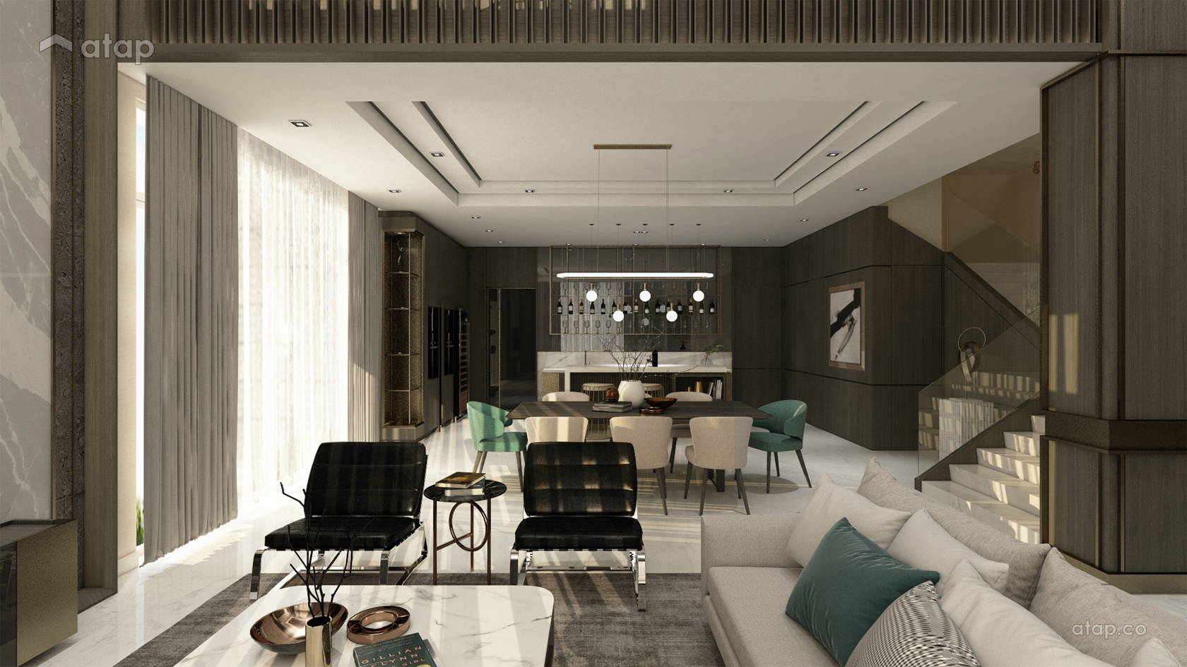 Modern Dining Room semi-detached design ideas & photos Malaysia | Atap.co