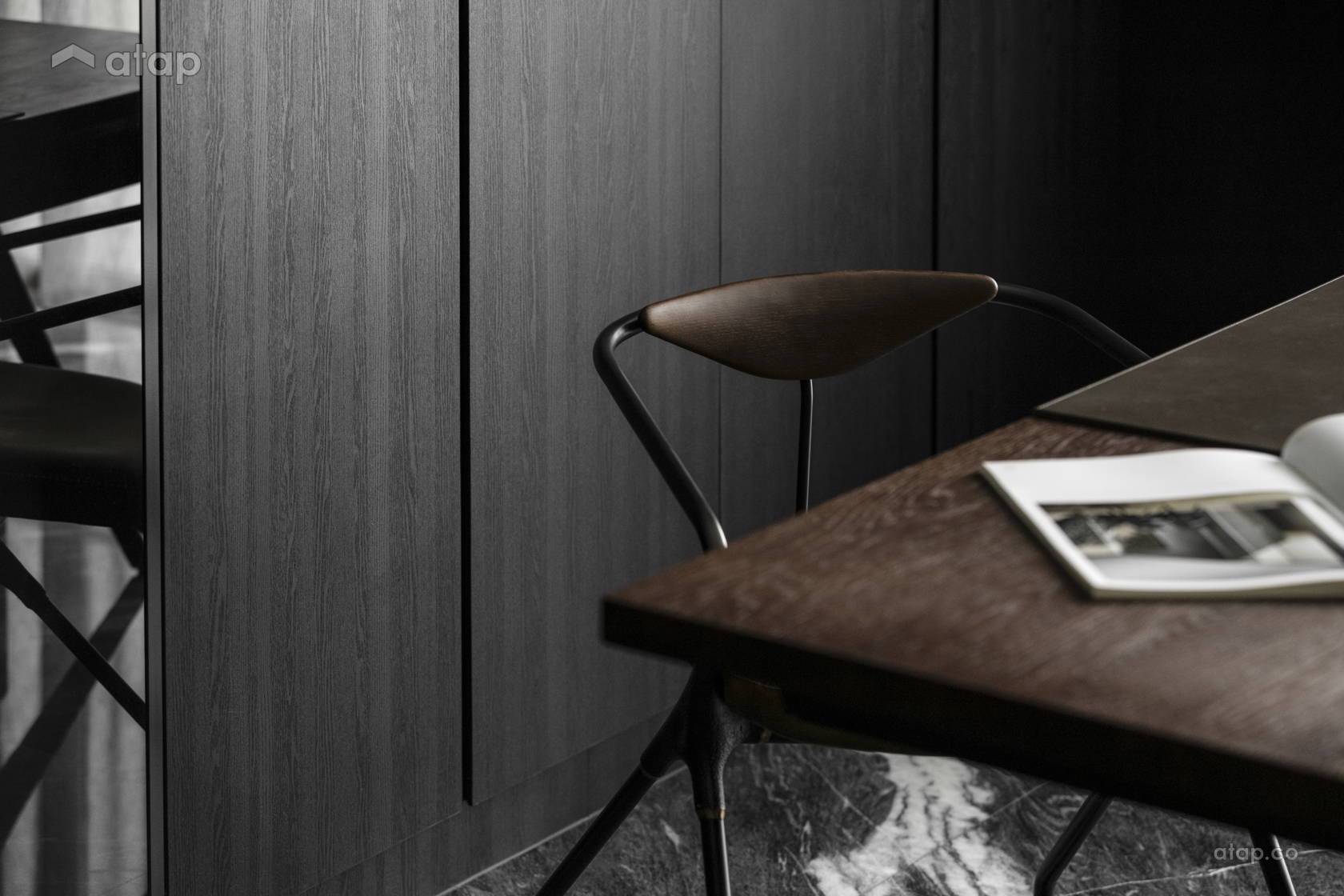 Contemporary Rustic Study Room condominium design ideas & photos ...