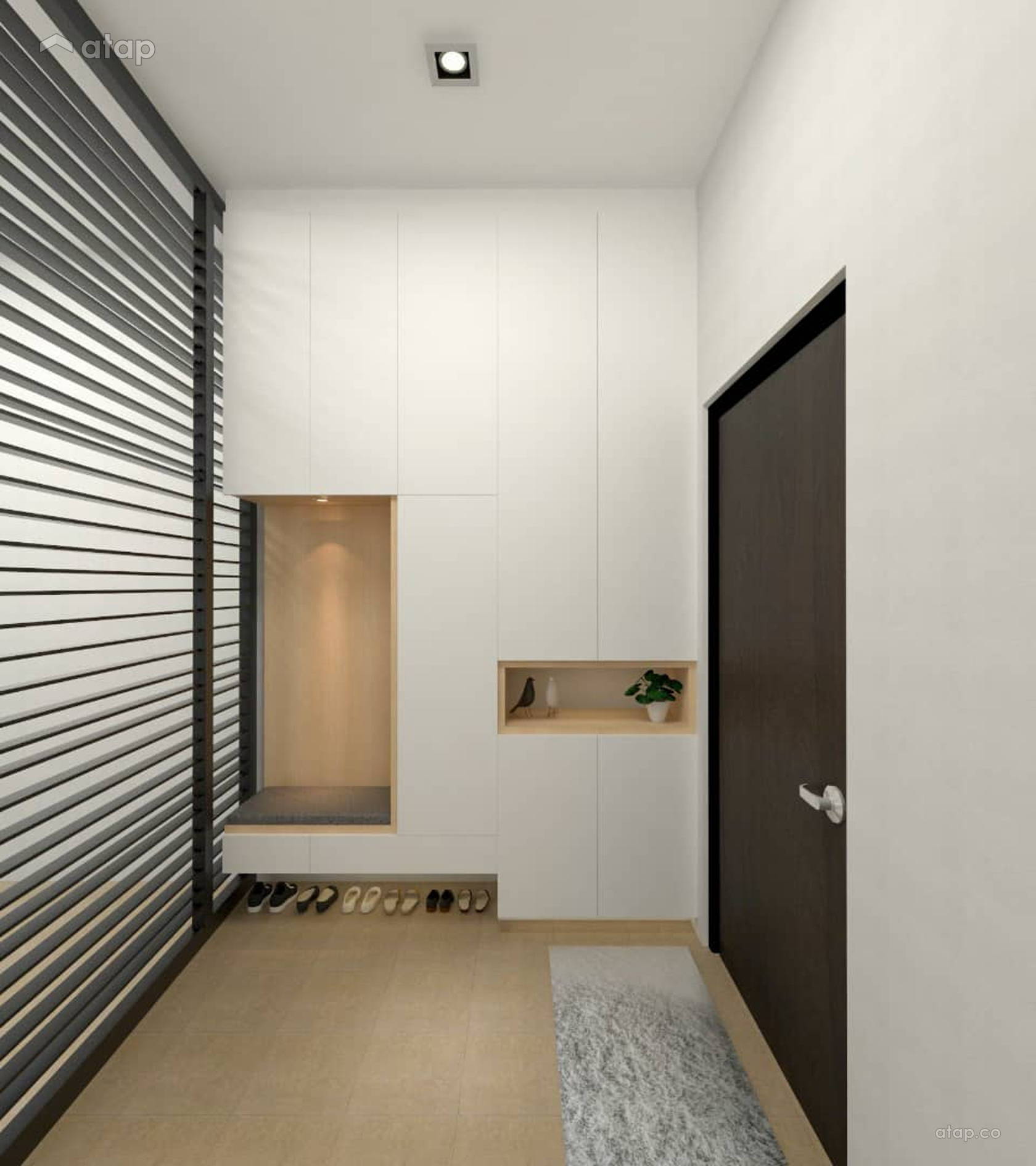 Contemporary Minimalistic Foyer condominium design ideas & photos ...