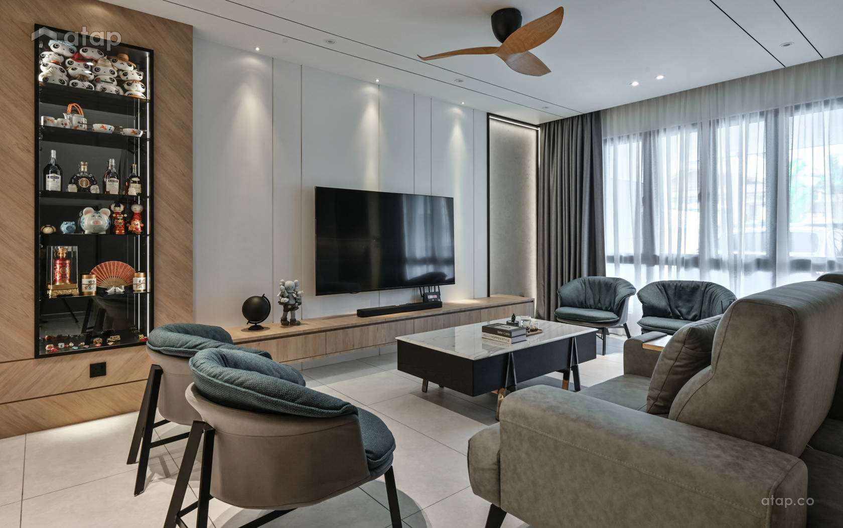 Contemporary Scandinavian Living Room terrace design ideas & photos ...