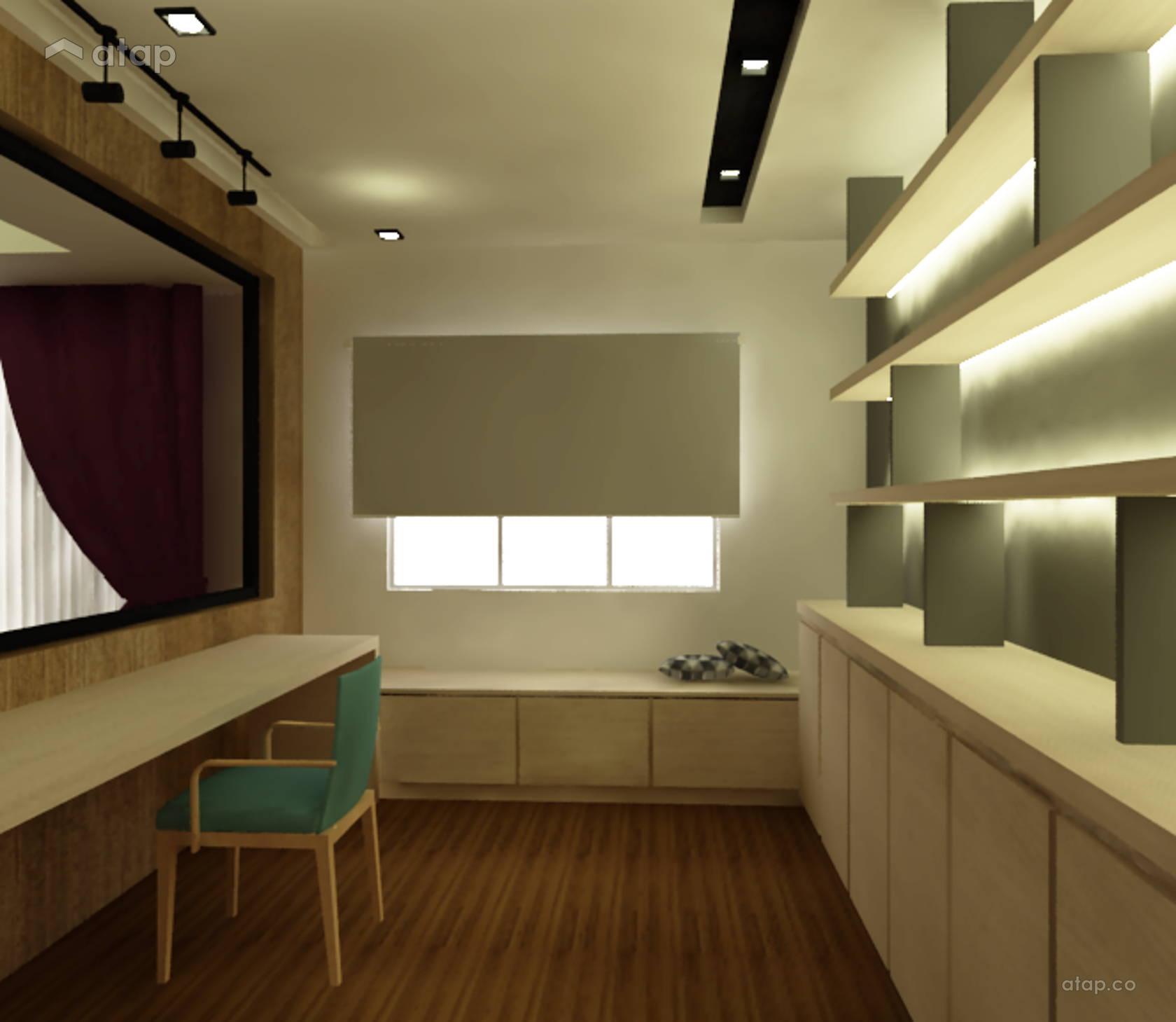 Contemporary Modern Study Room condominium design ideas & photos ...