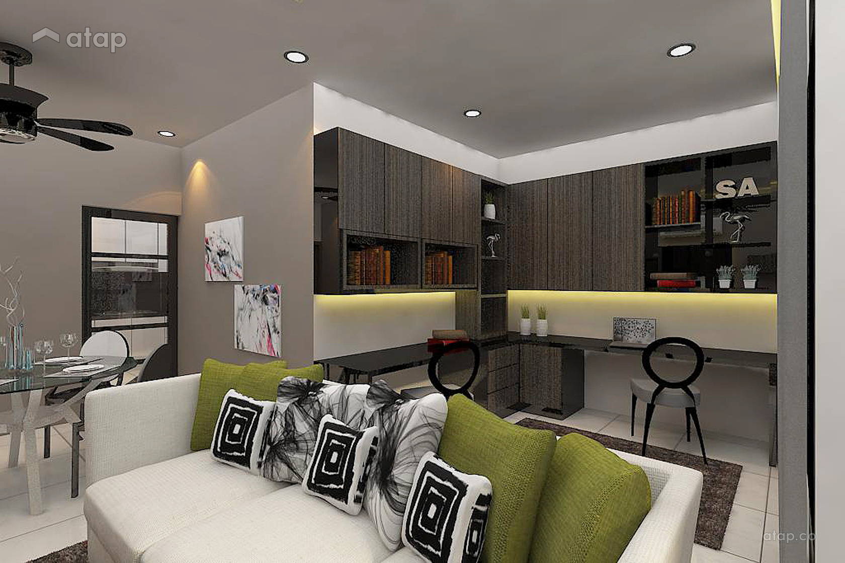 Modern Study Room apartment design ideas & photos Malaysia | Atap.co