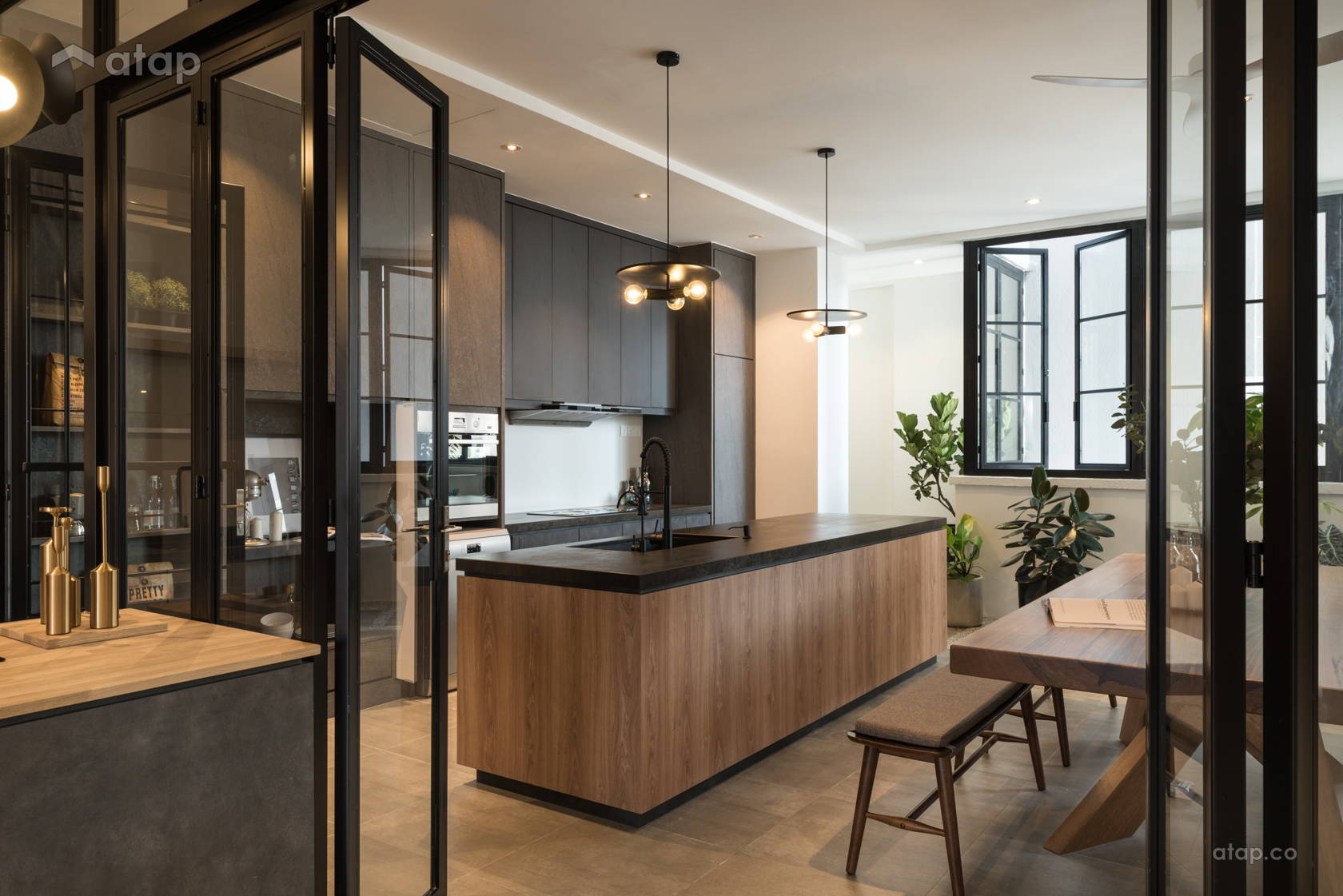 Contemporary Modern Garden Kitchen condominium design ideas & photos ...