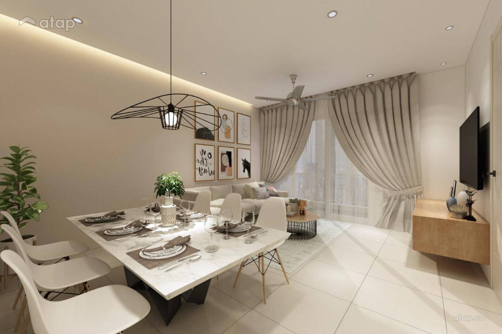 Minimalistic Living Room condominium design ideas & photos Malaysia ...