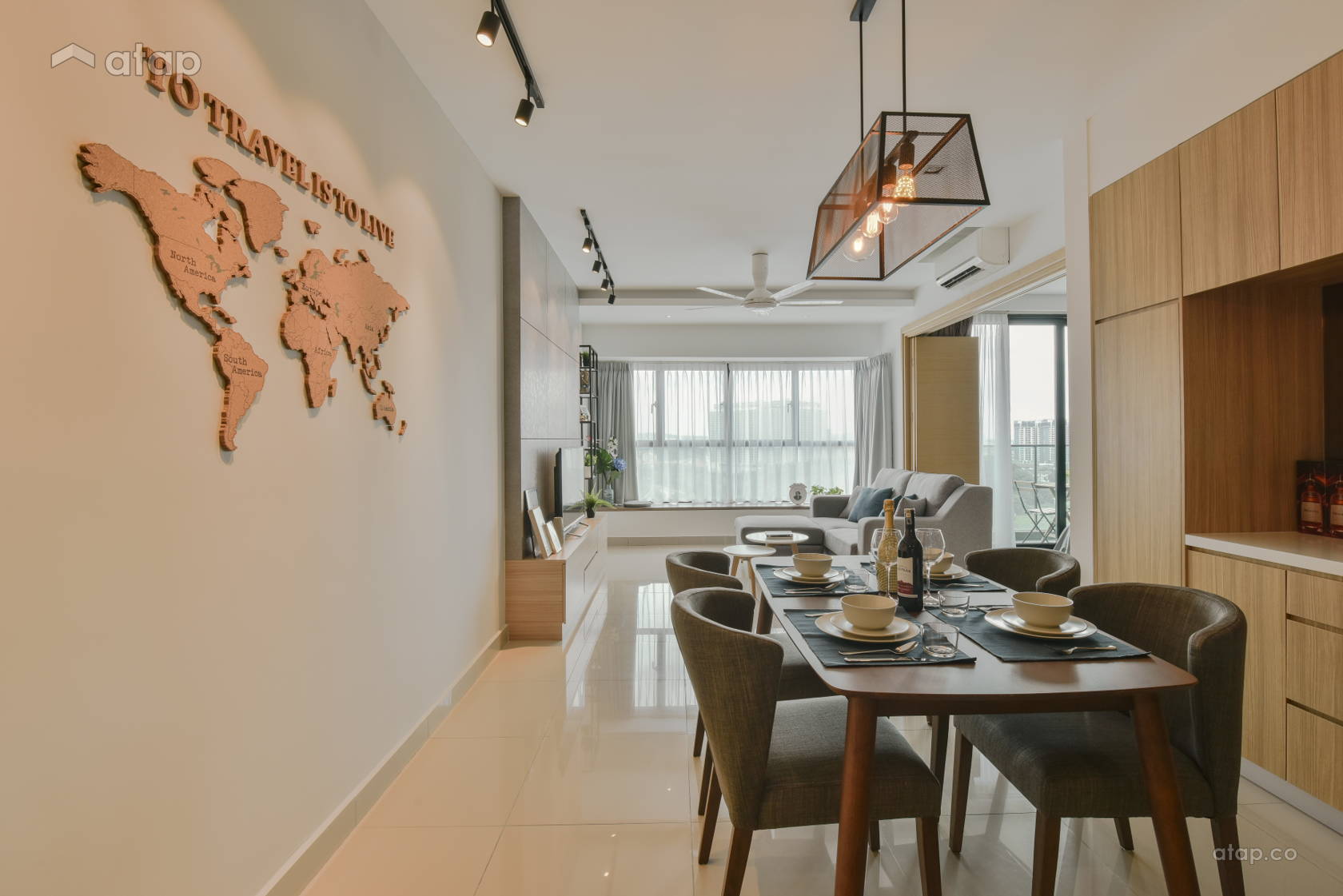 Minimalistic Scandinavian Dining Room condominium design ideas & photos ...
