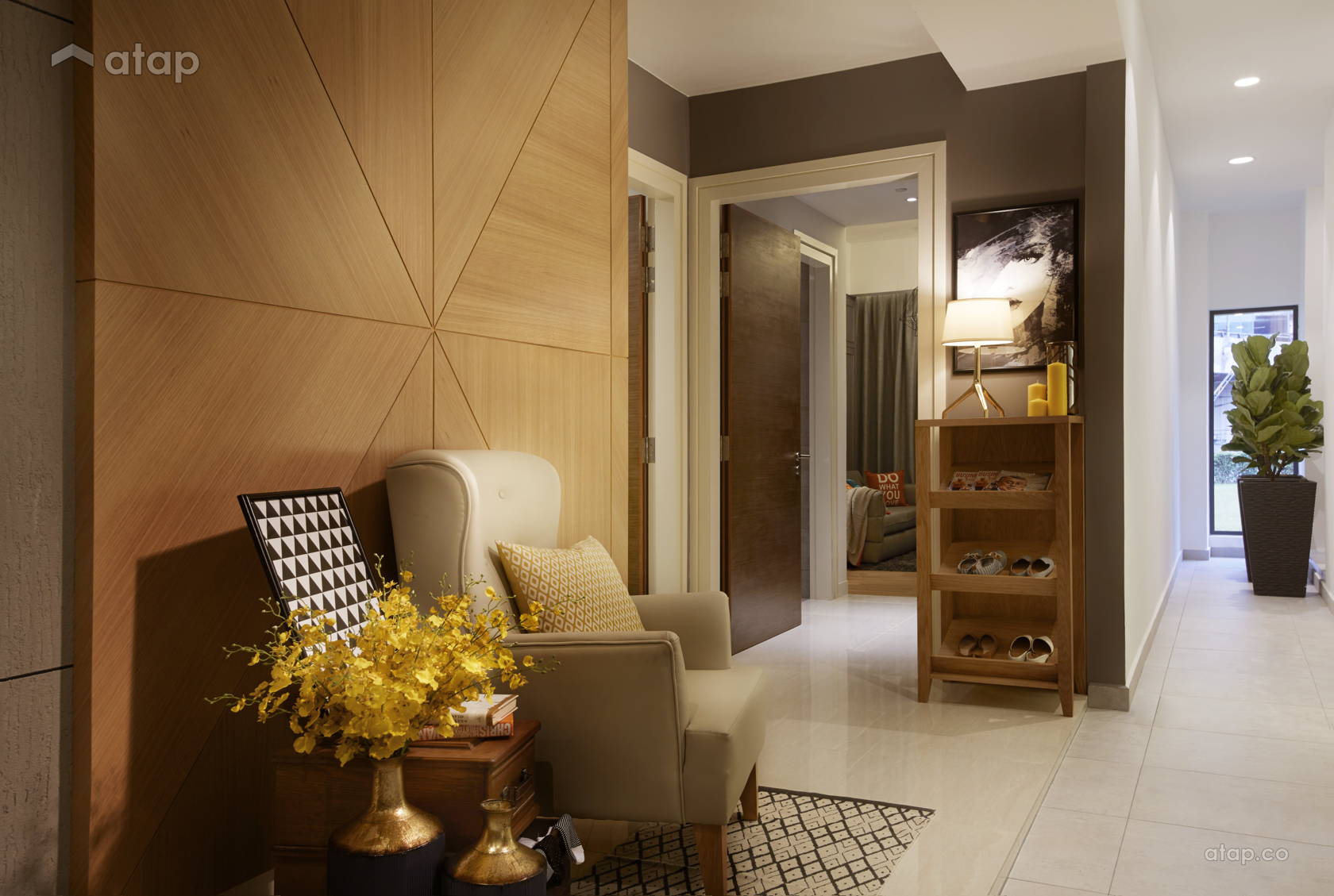 Contemporary Foyer condominium design ideas & photos Malaysia | Atap.co