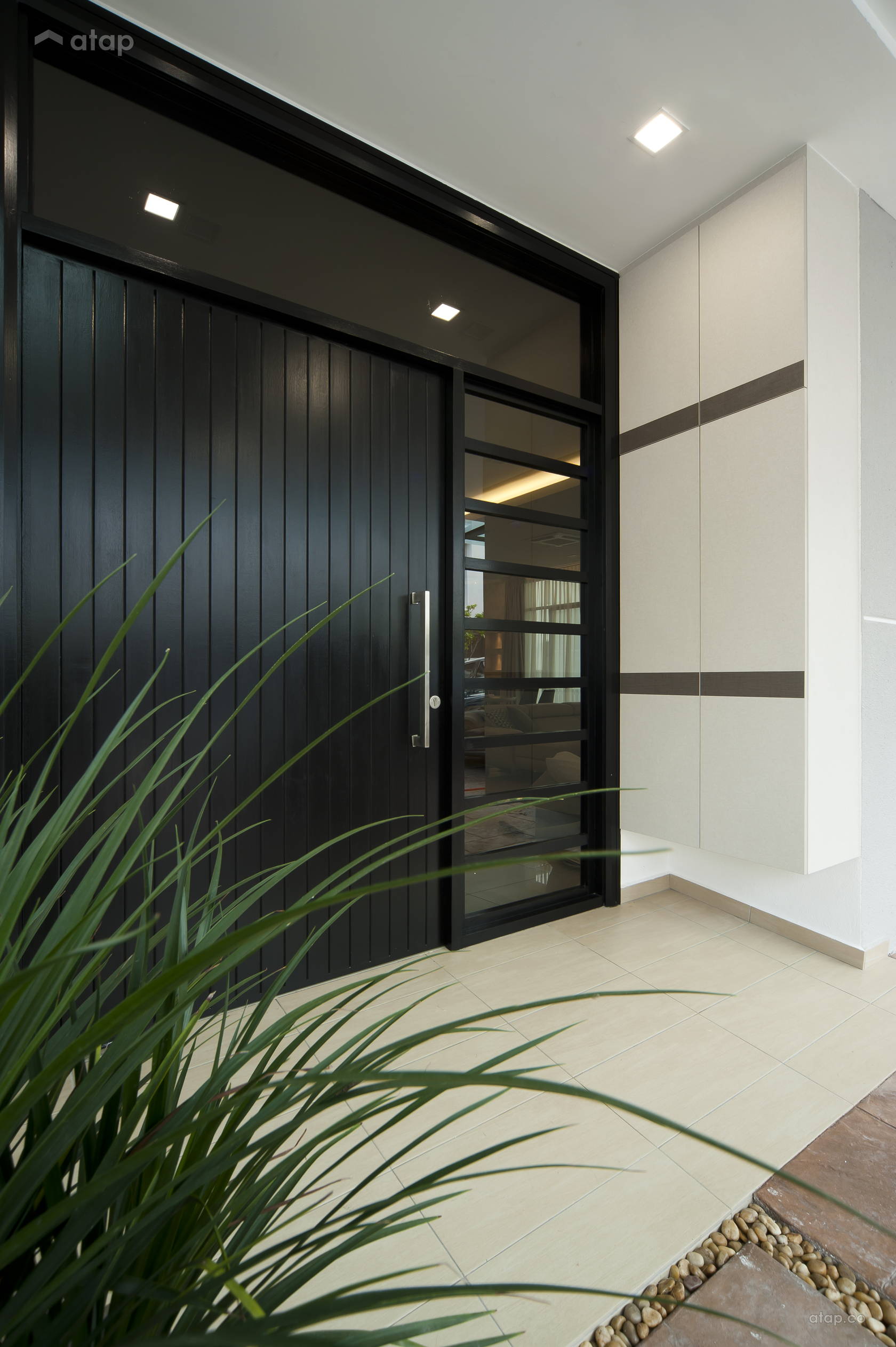 Contemporary Modern Exterior Foyer semi-detached design ideas & photos ...