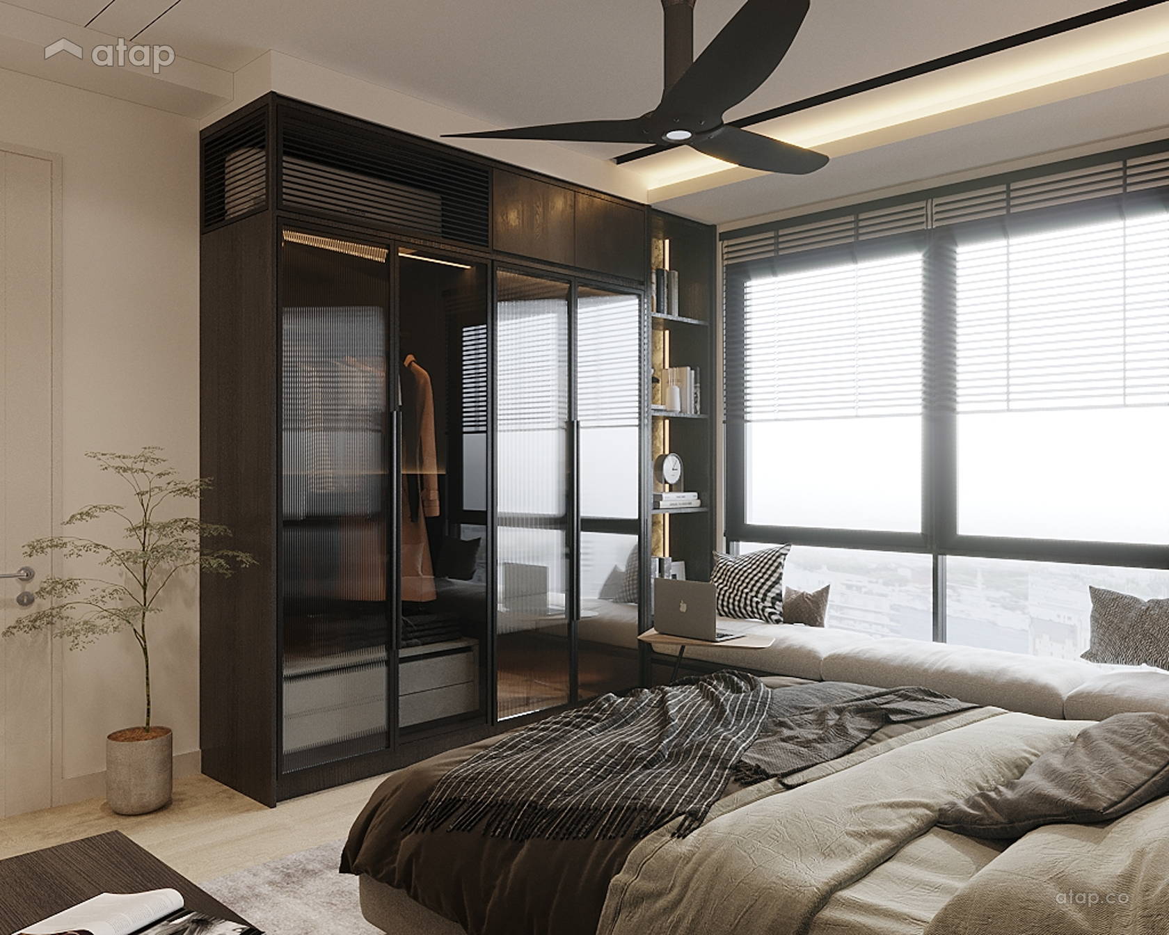 Country Zen Bedroom condominium design ideas & photos Malaysia | Atap.co