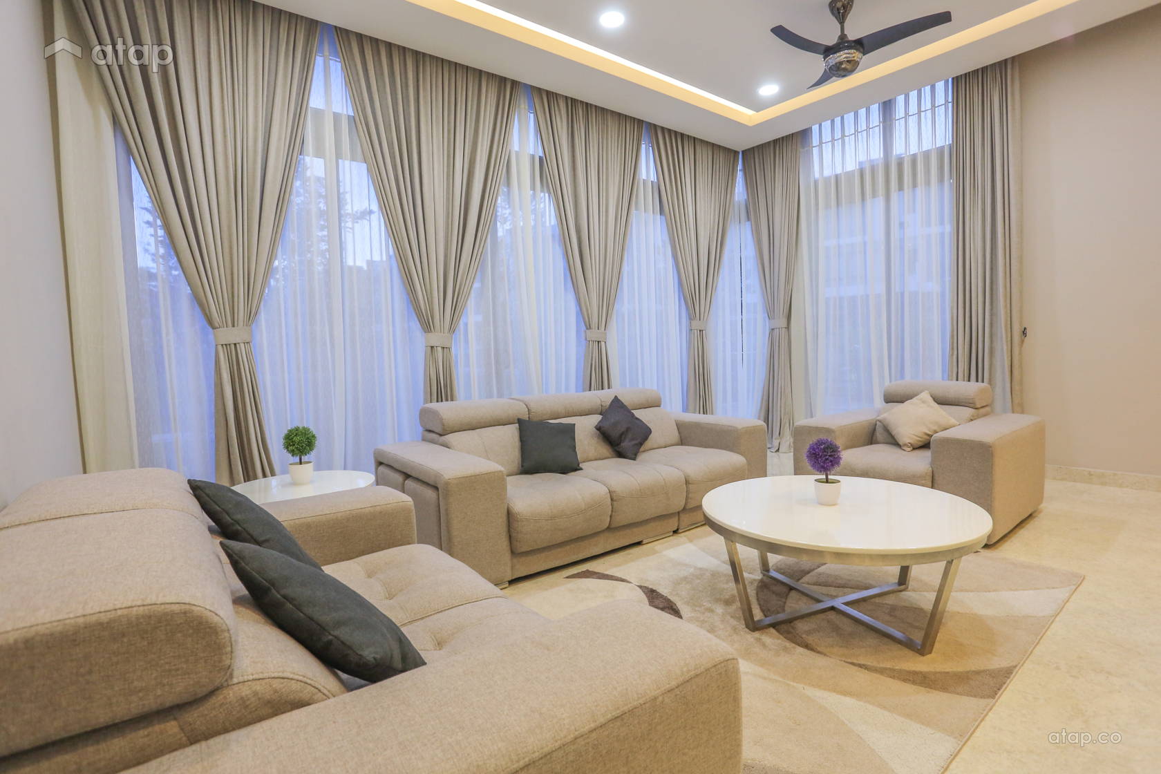 Contemporary Modern Living Room semi-detached design ideas & photos ...