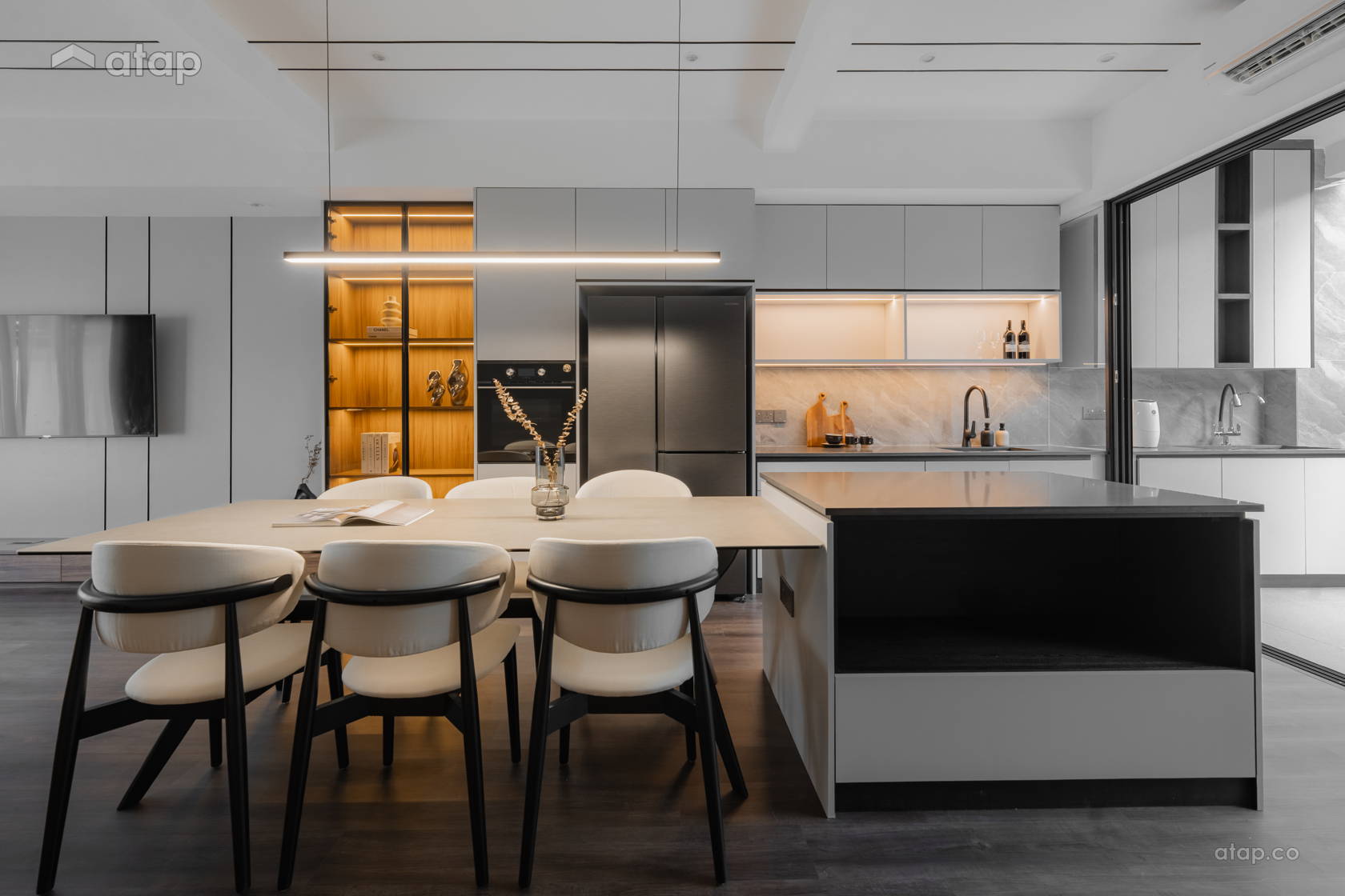 Contemporary Modern Kitchen Living Room terrace design ideas & photos ...