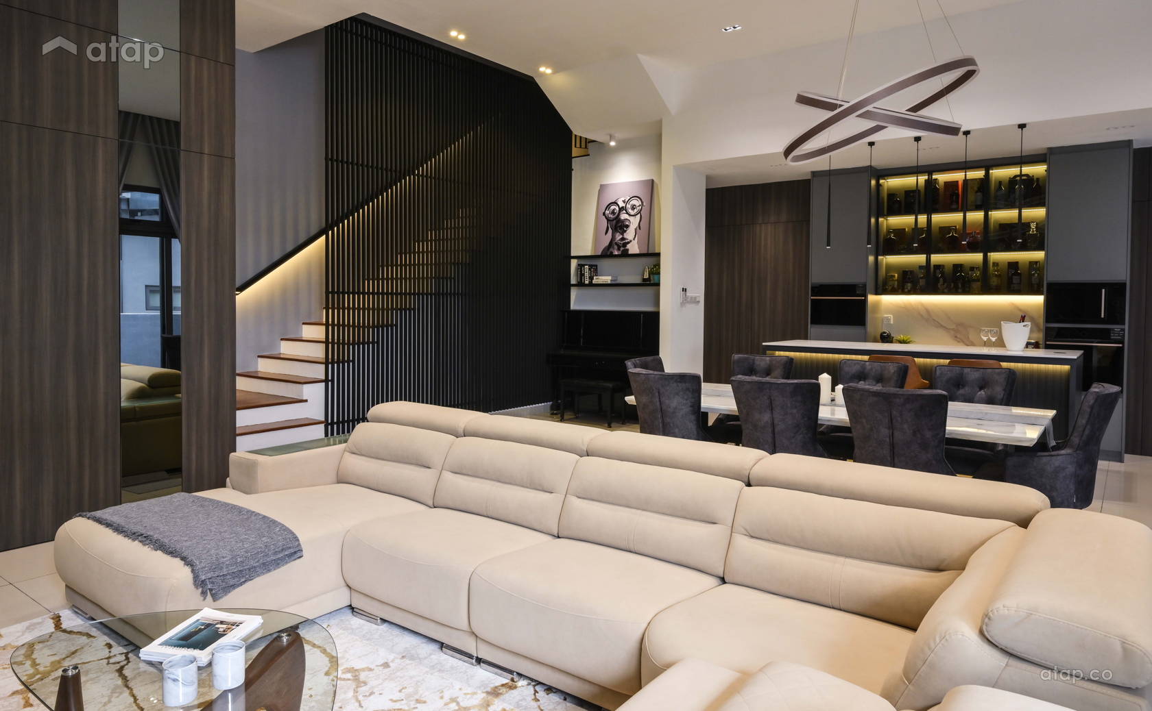 Modern Living Room semi-detached design ideas & photos Malaysia | Atap.co