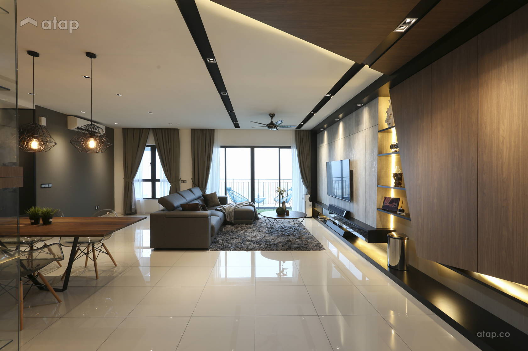 Modern Foyer Living Room condominium design ideas & photos Malaysia ...