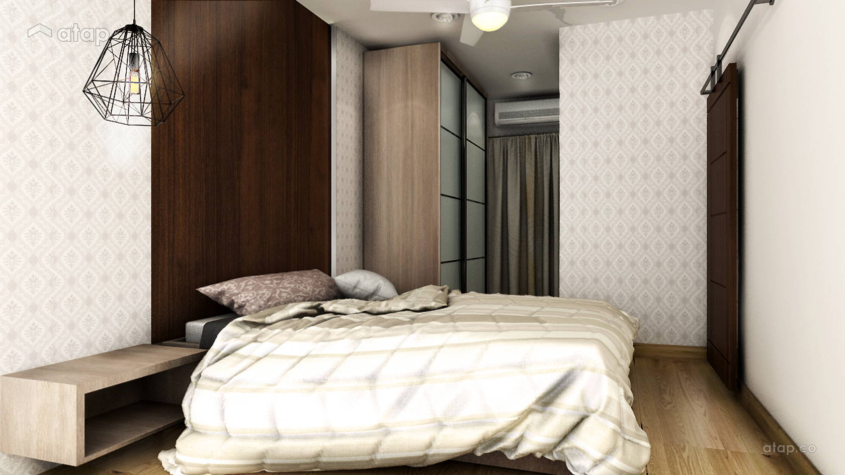 Asian Modern Bedroom condominium design ideas & photos Malaysia | Atap.co