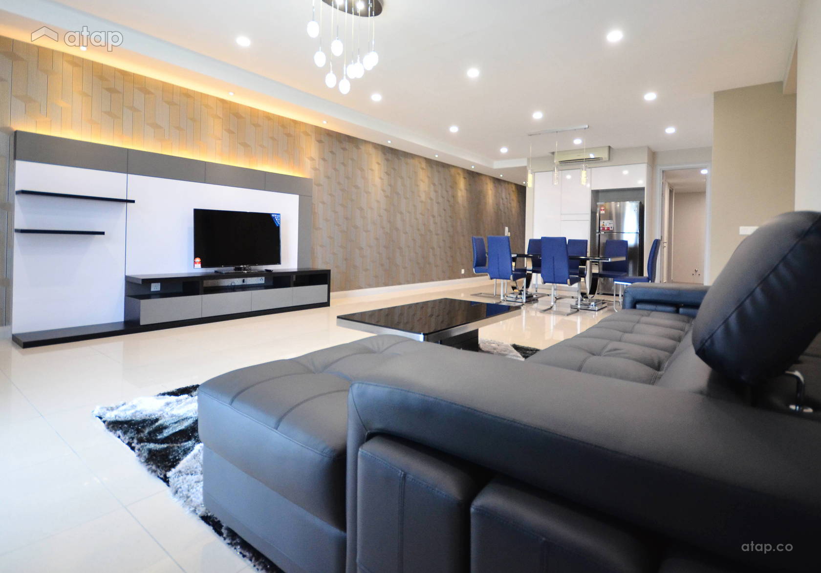 Modern Living Room condominium design ideas & photos Malaysia | Atap.co