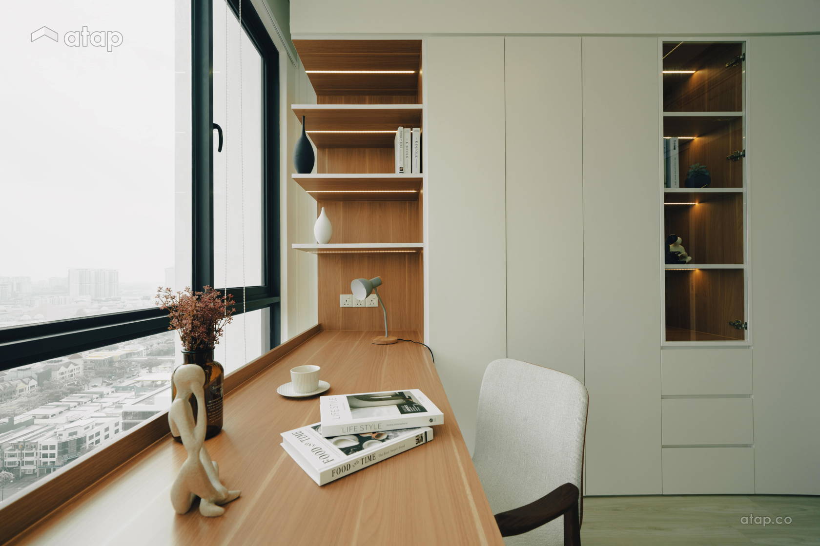 Minimalistic Zen Study Room condominium design ideas & photos Malaysia ...