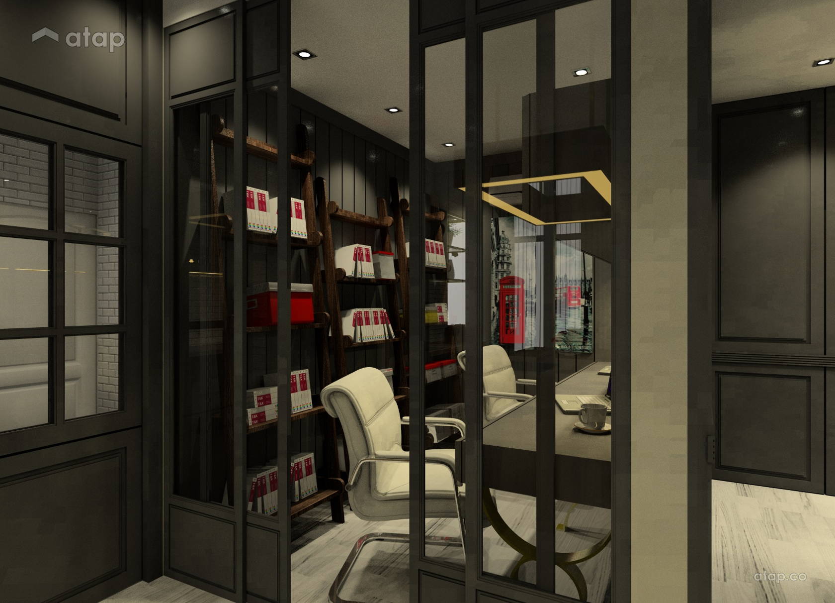 Vintage Zen Study Room semi-detached design ideas & photos Malaysia ...