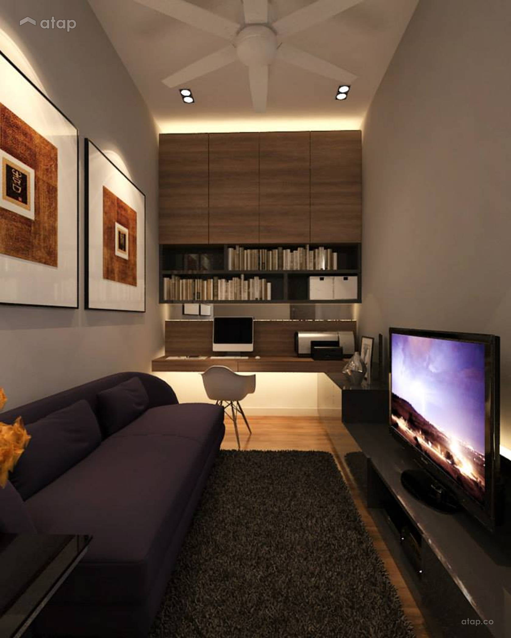 Contemporary Modern Study Room condominium design ideas & photos ...