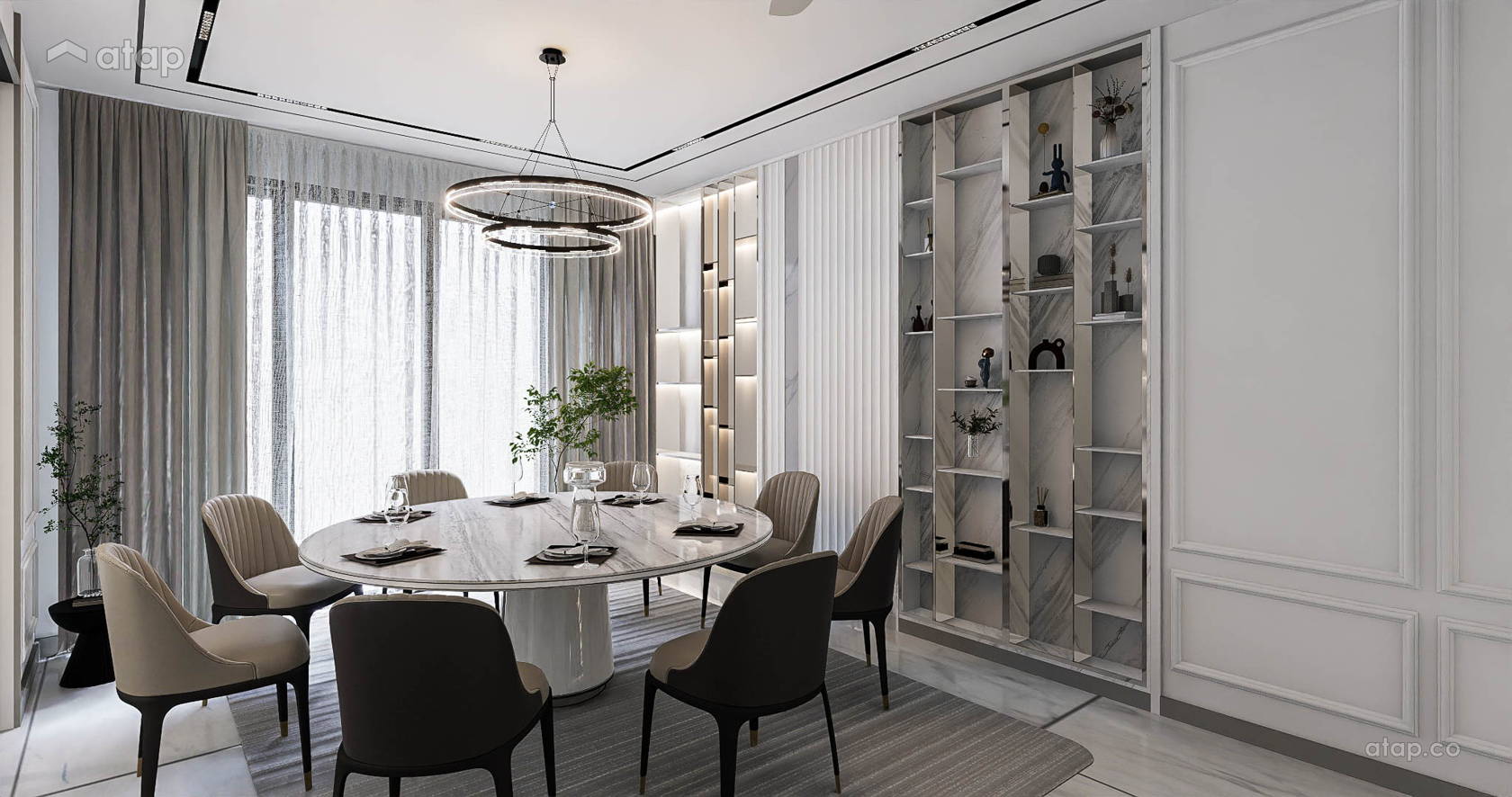 Classic Modern Dining Room terrace design ideas & photos Malaysia | Atap.co