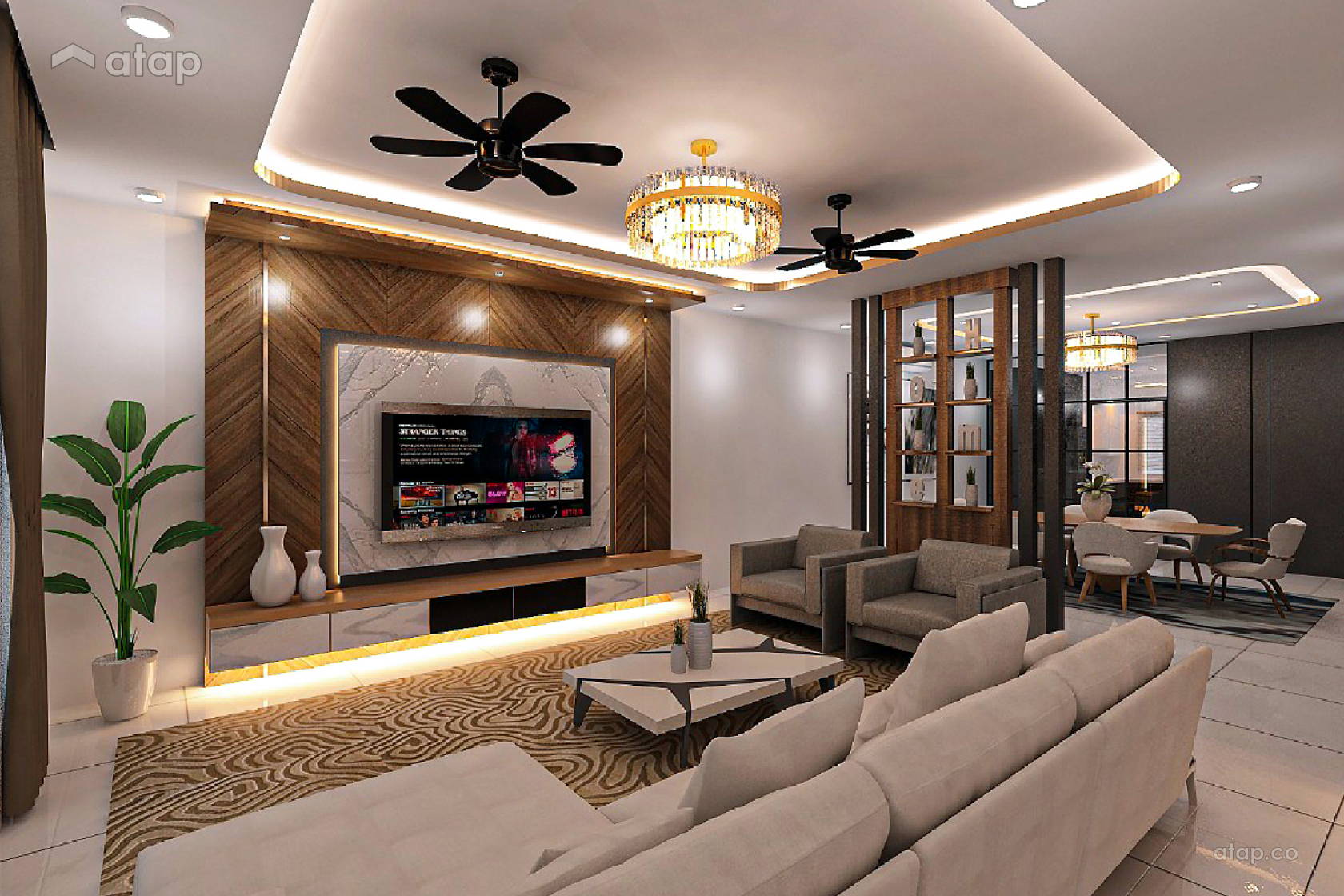 Contemporary Modern Living Room terrace design ideas & photos Malaysia ...