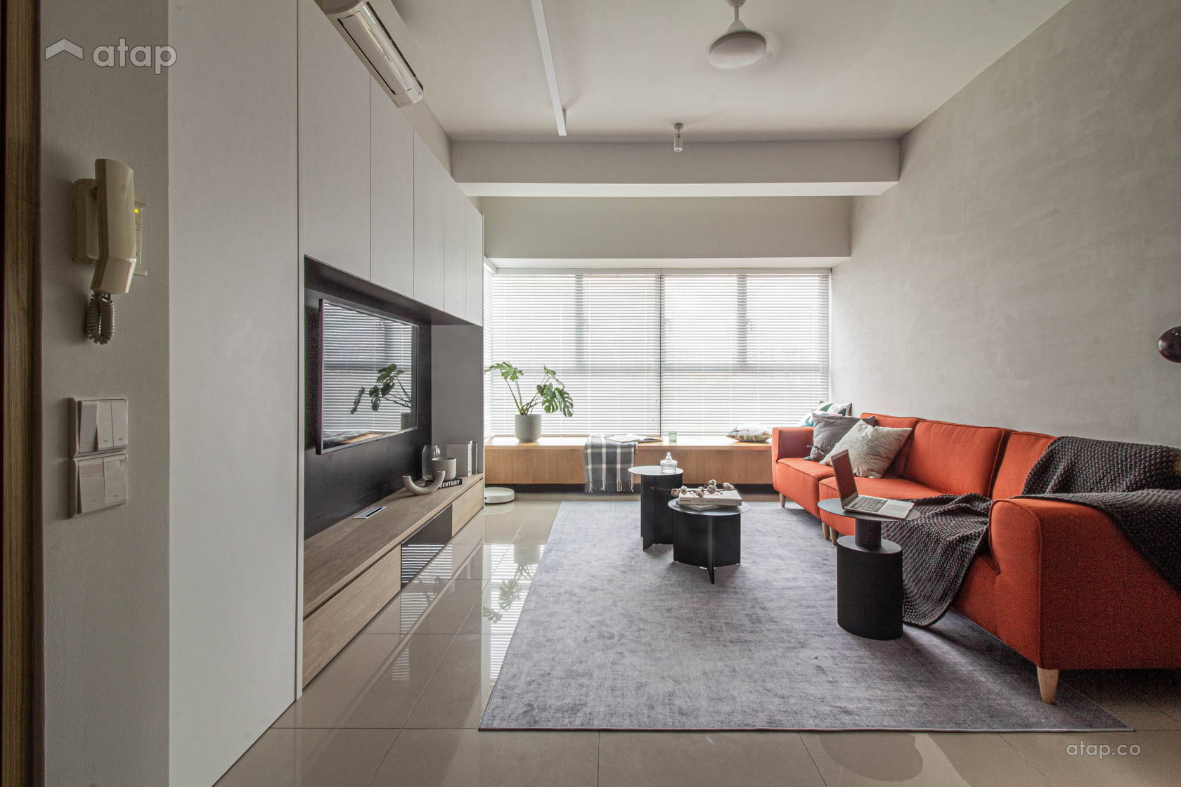 Minimalistic Scandinavian Living Room condominium design ideas & photos ...
