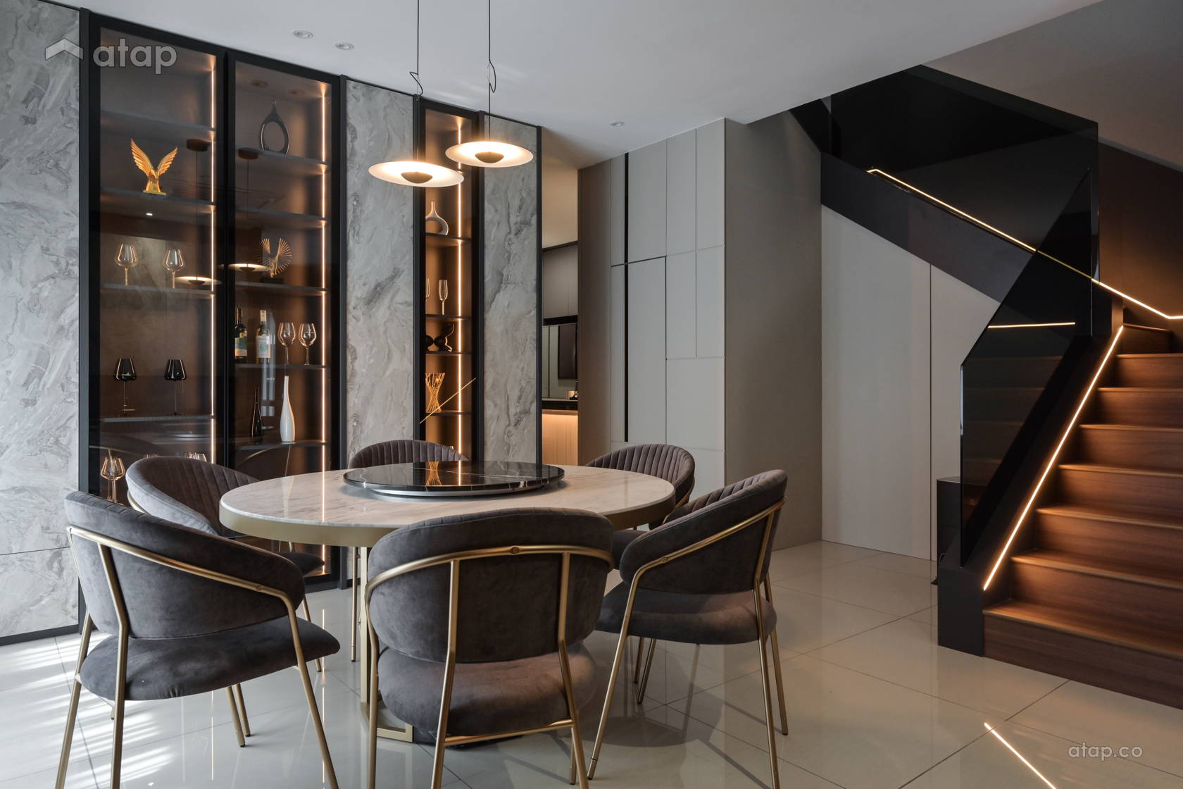 Contemporary Dining Room semi-detached design ideas & photos Malaysia ...