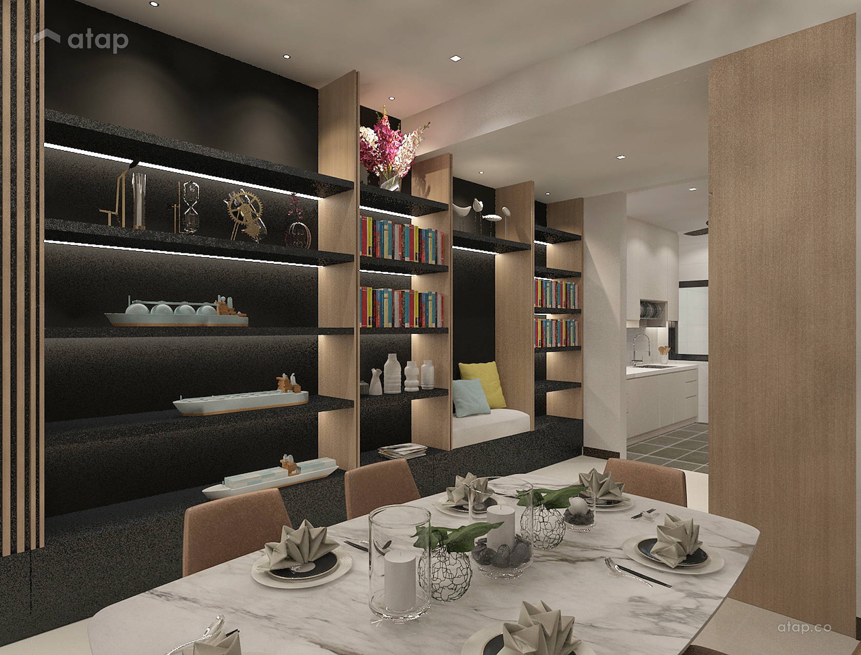 Contemporary Modern Dining Room terrace design ideas & photos Malaysia ...